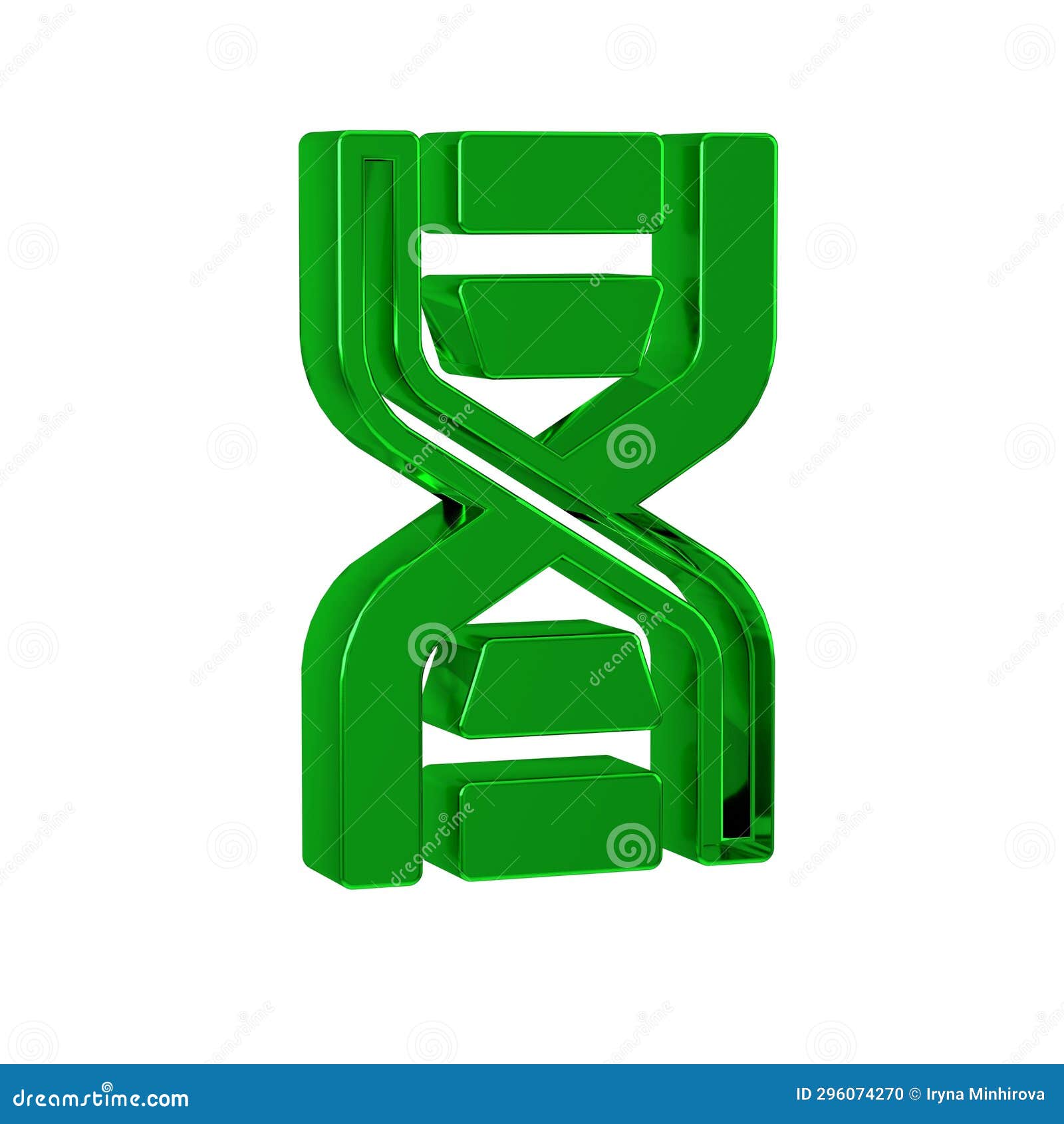 Green DNA Symbol Icon Isolated on Transparent Background. Stock ...