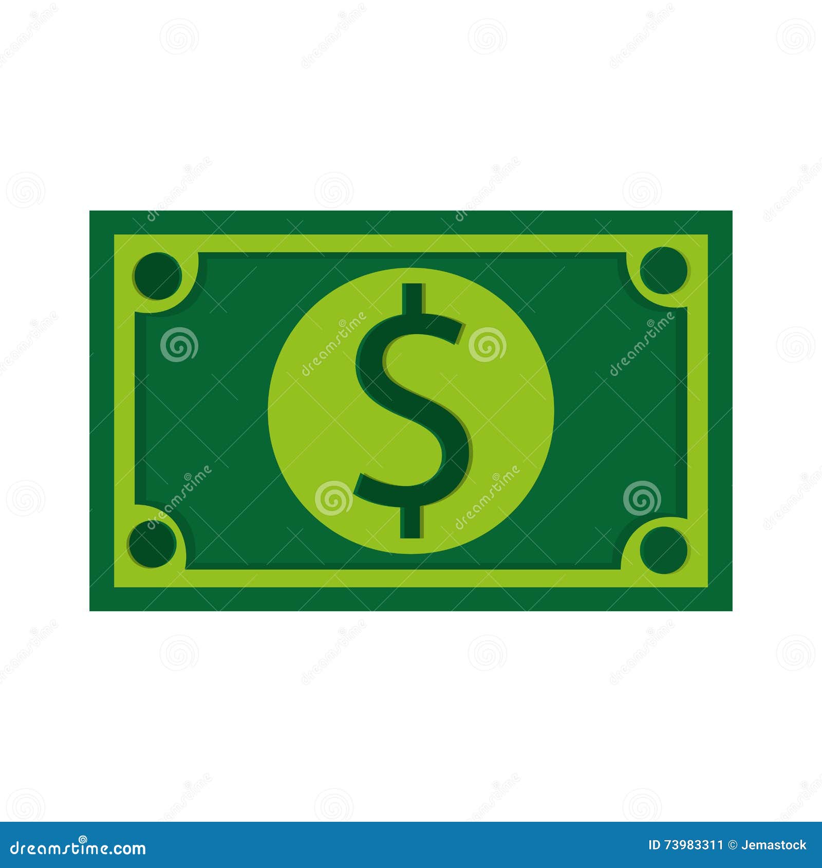 Green dollar bill icon stock illustration. Illustration of dollar ...