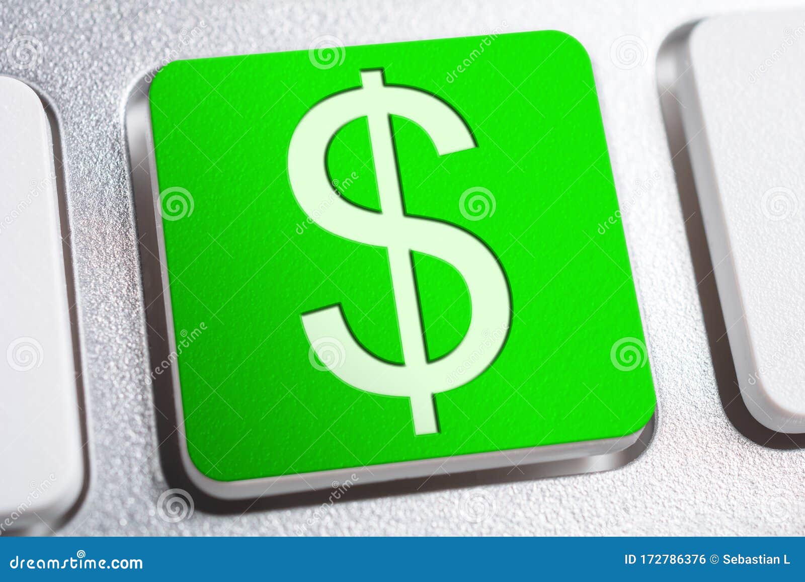 Green Dollar Currency Sign on a Keyboard Button Stock Photo - Image of ...