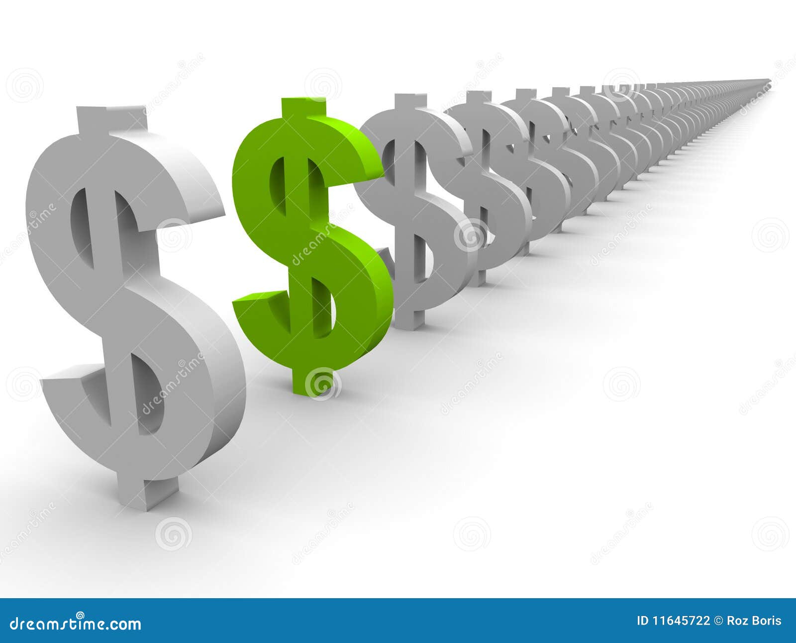 Green Dollars stock illustration. Illustration of profit - 11645722