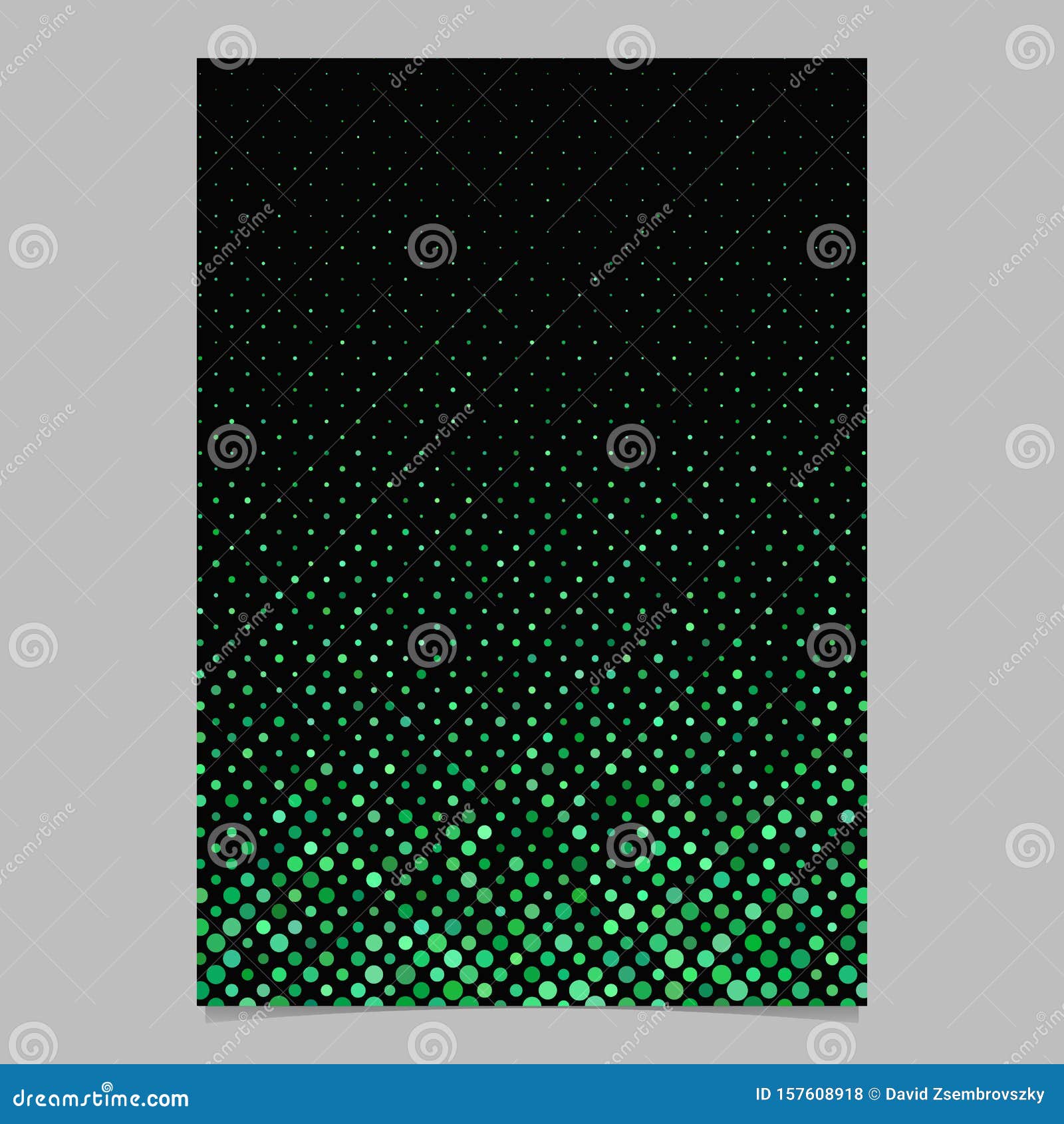Green Dot Pattern Brochure Background Stock Vector - Illustration of ...