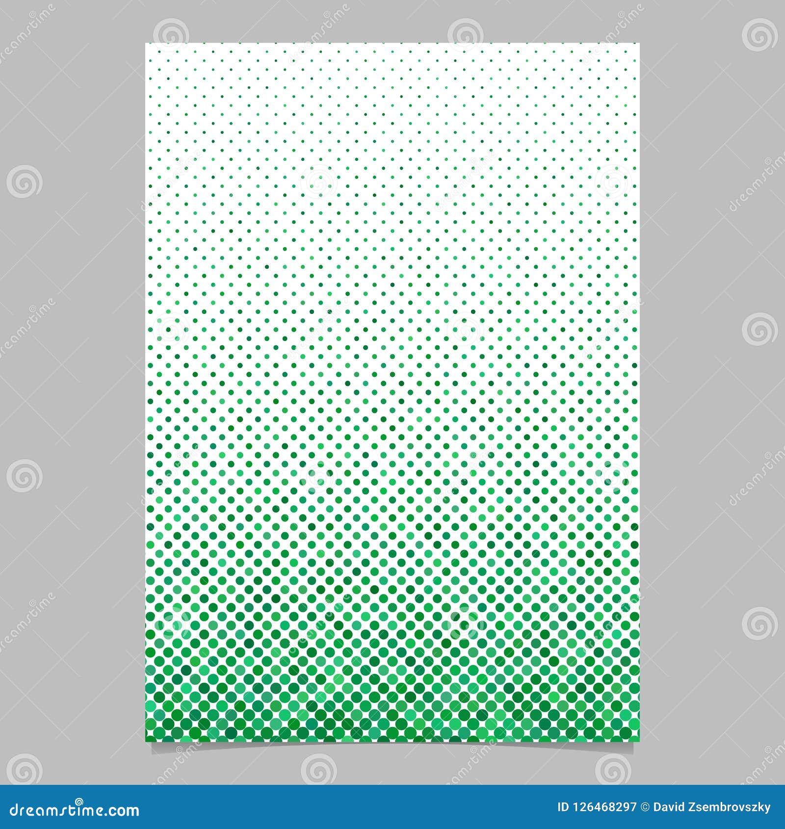 Green Dot Pattern Brochure Background - Vector Stationery Template ...