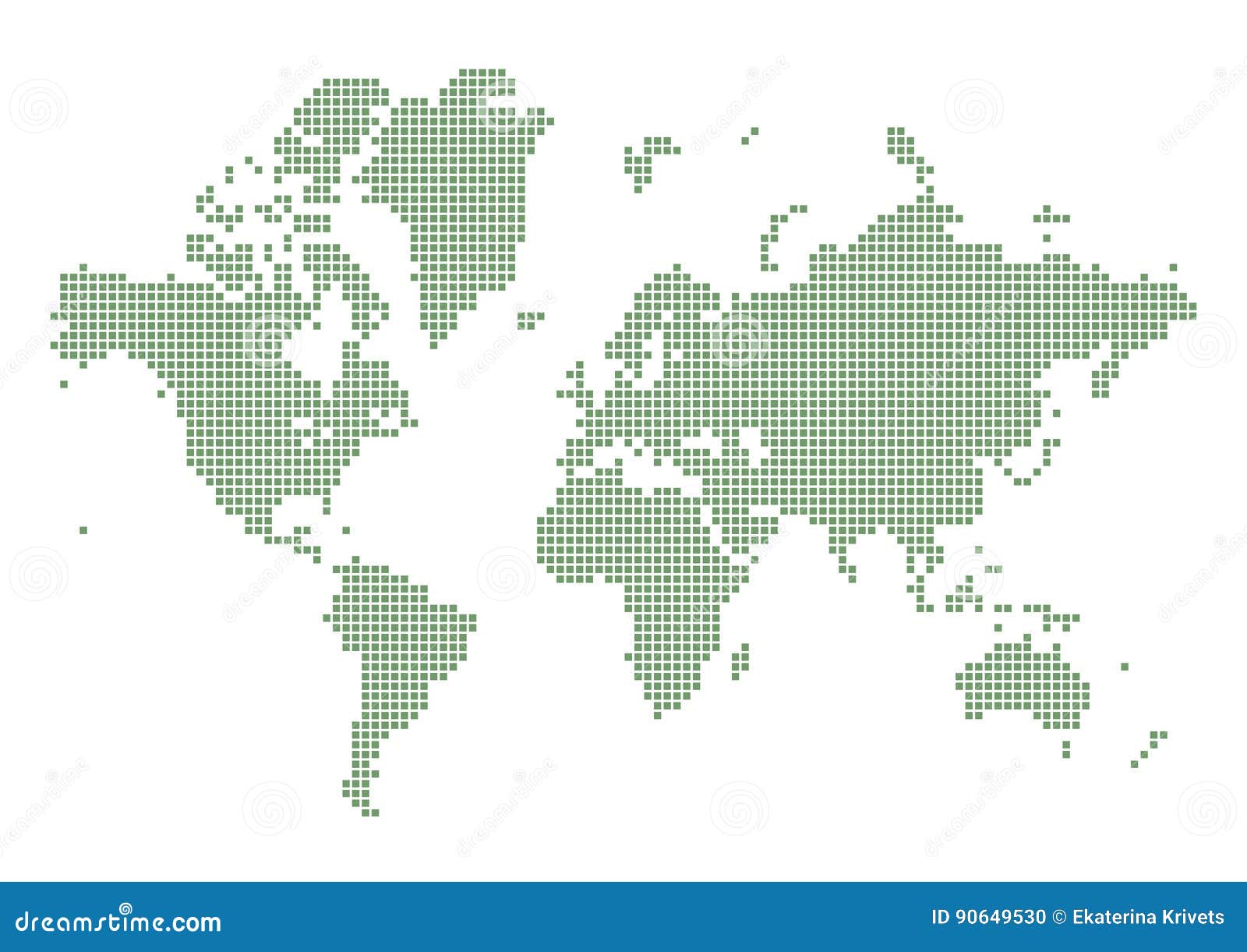 Green dotted world map stock vector. Illustration of asia - 90649530
