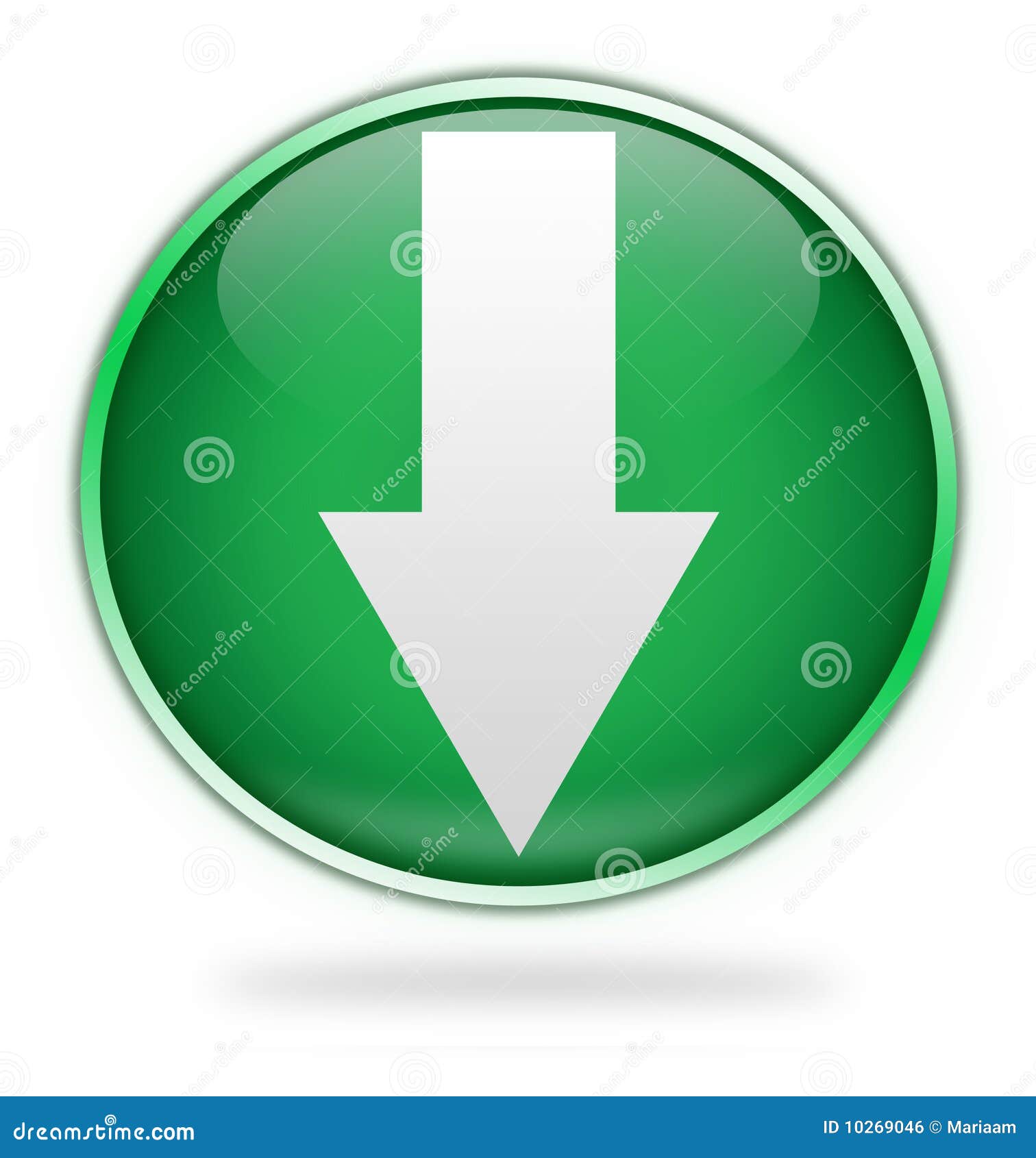 Green download button stock illustration. Illustration of download ...