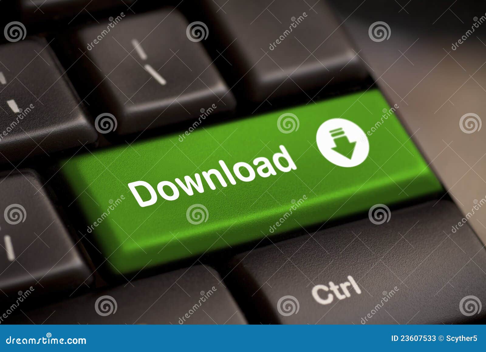 Green Download Enter Button Key Stock Image - Image of accessibility ...