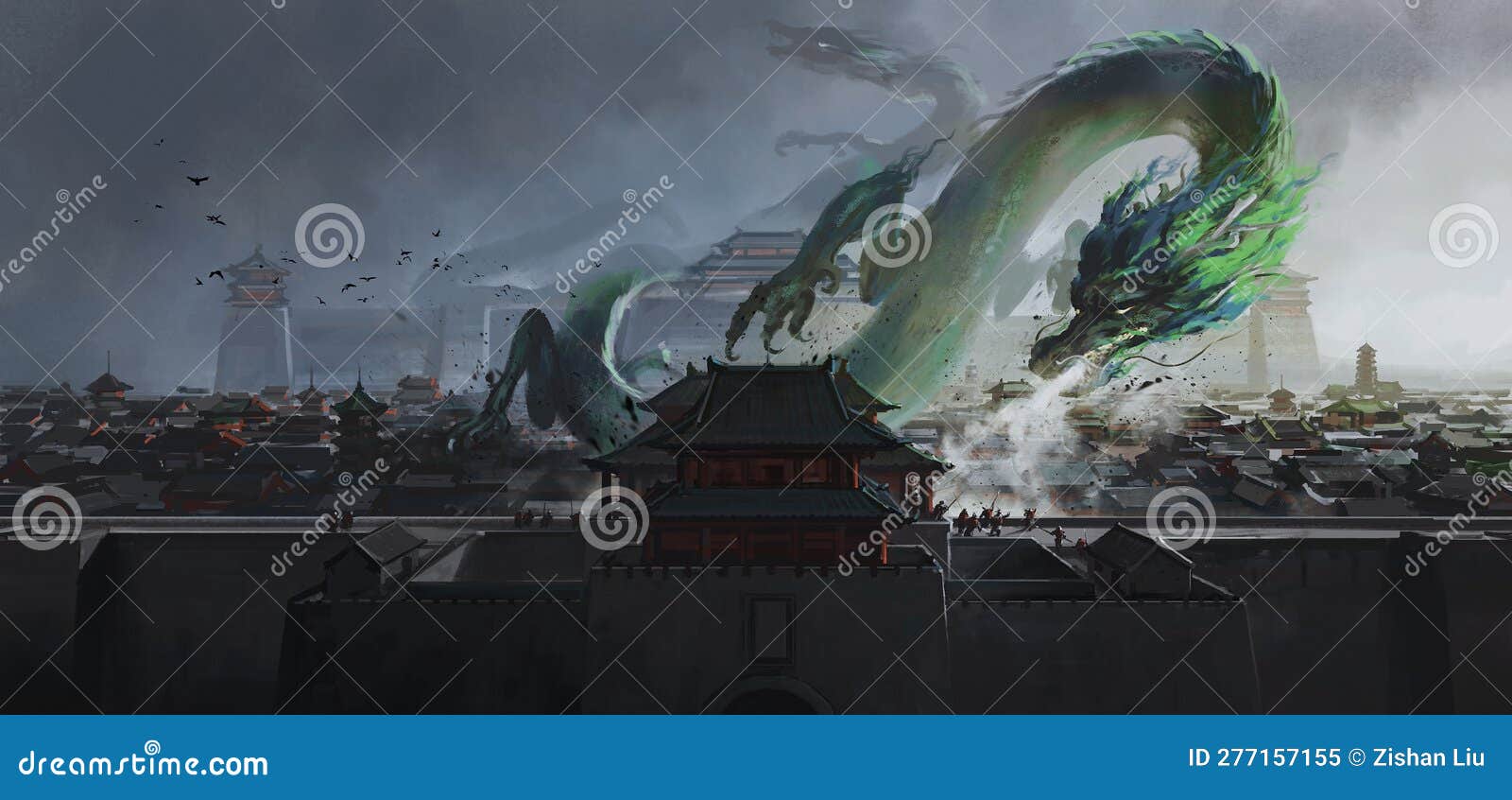 Chinese City Of Foshan In Chinese Characters Cartoon Vector ...