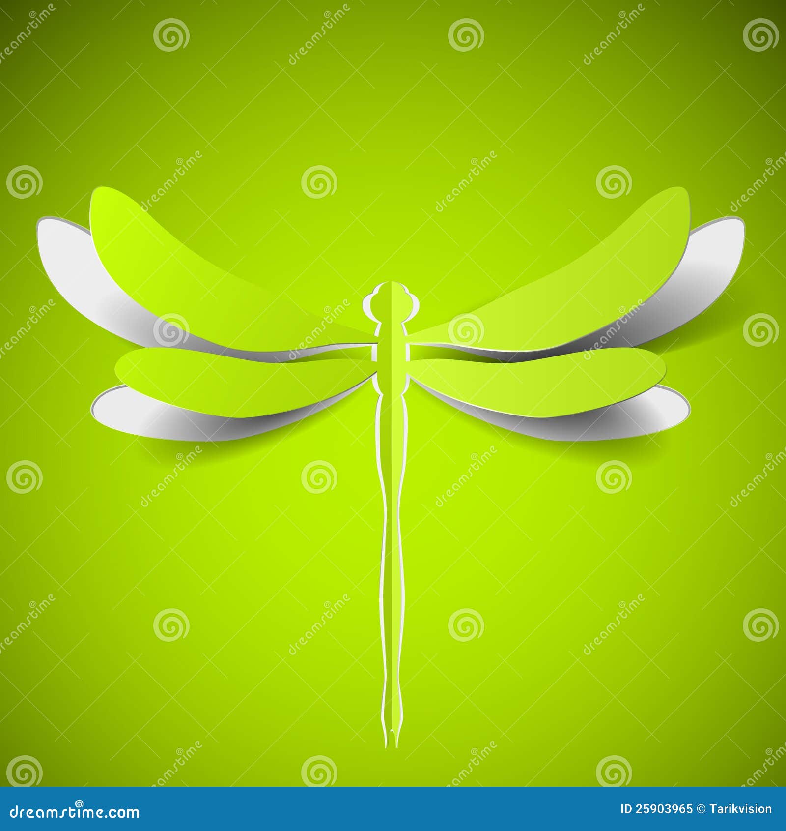 Green dragonfly symbol stock vector. Illustration of feeling - 25903965
