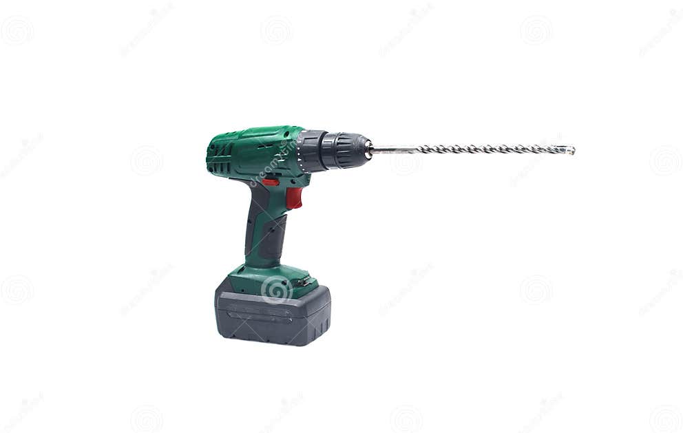 Green drill stock image. Image of tool, drilling, hand - 93224375