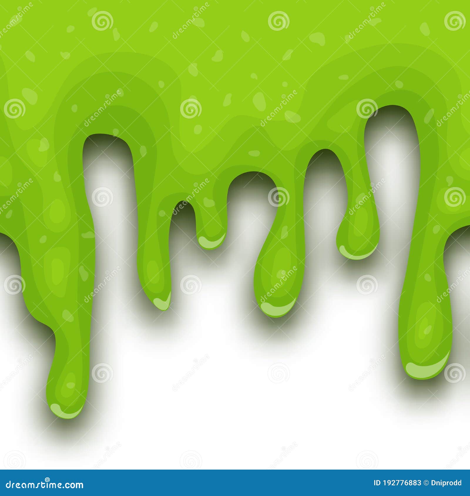 Green Dripping Slime Background. Creepy Toxic Liquid. Vector Cartoon ...