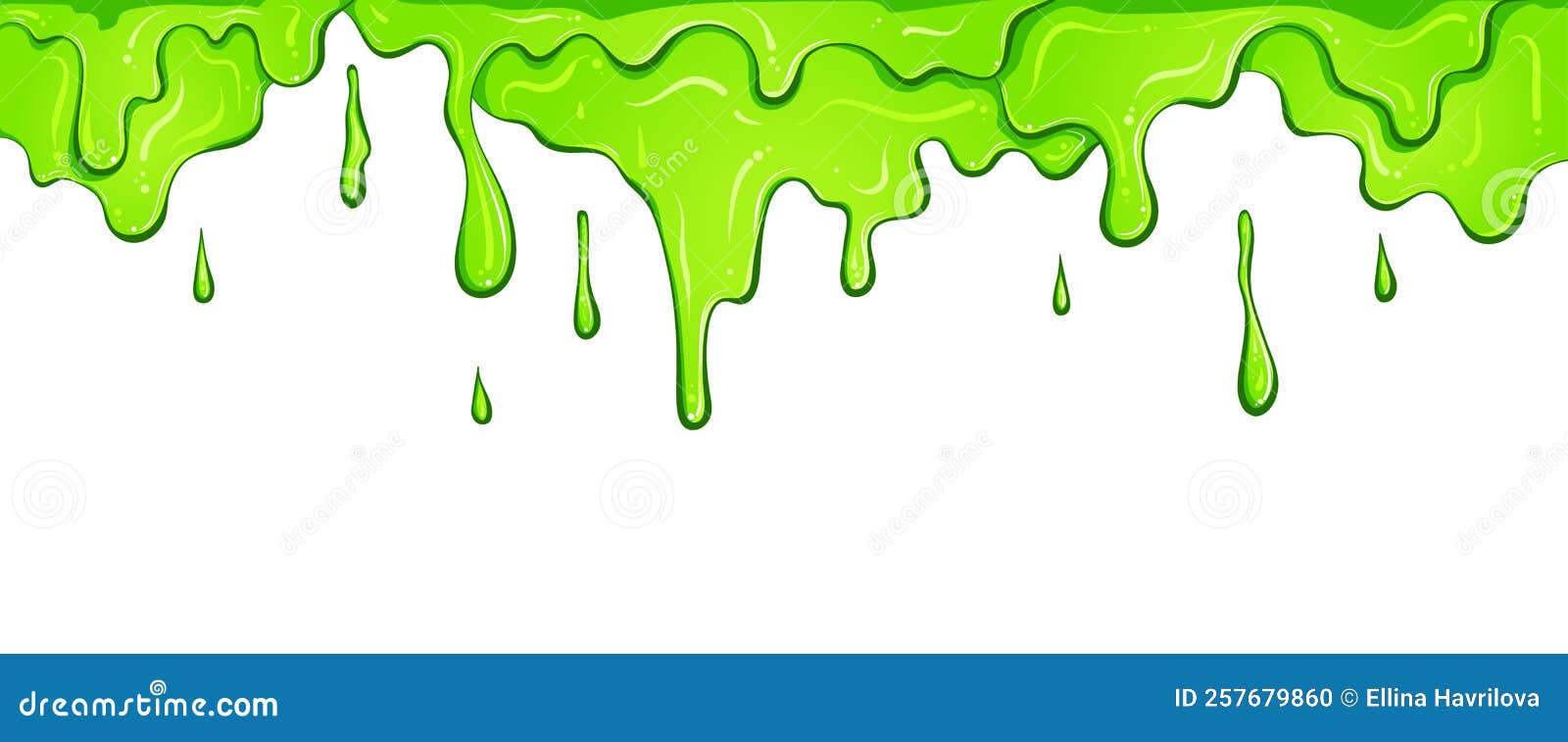 Green dripping slime stock vector. Illustration of dripping - 257679860
