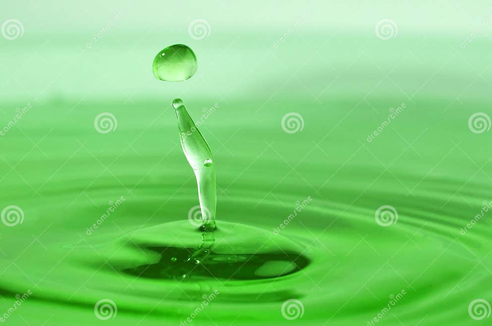 Green drop stock image. Image of dropping, concentric - 13007745