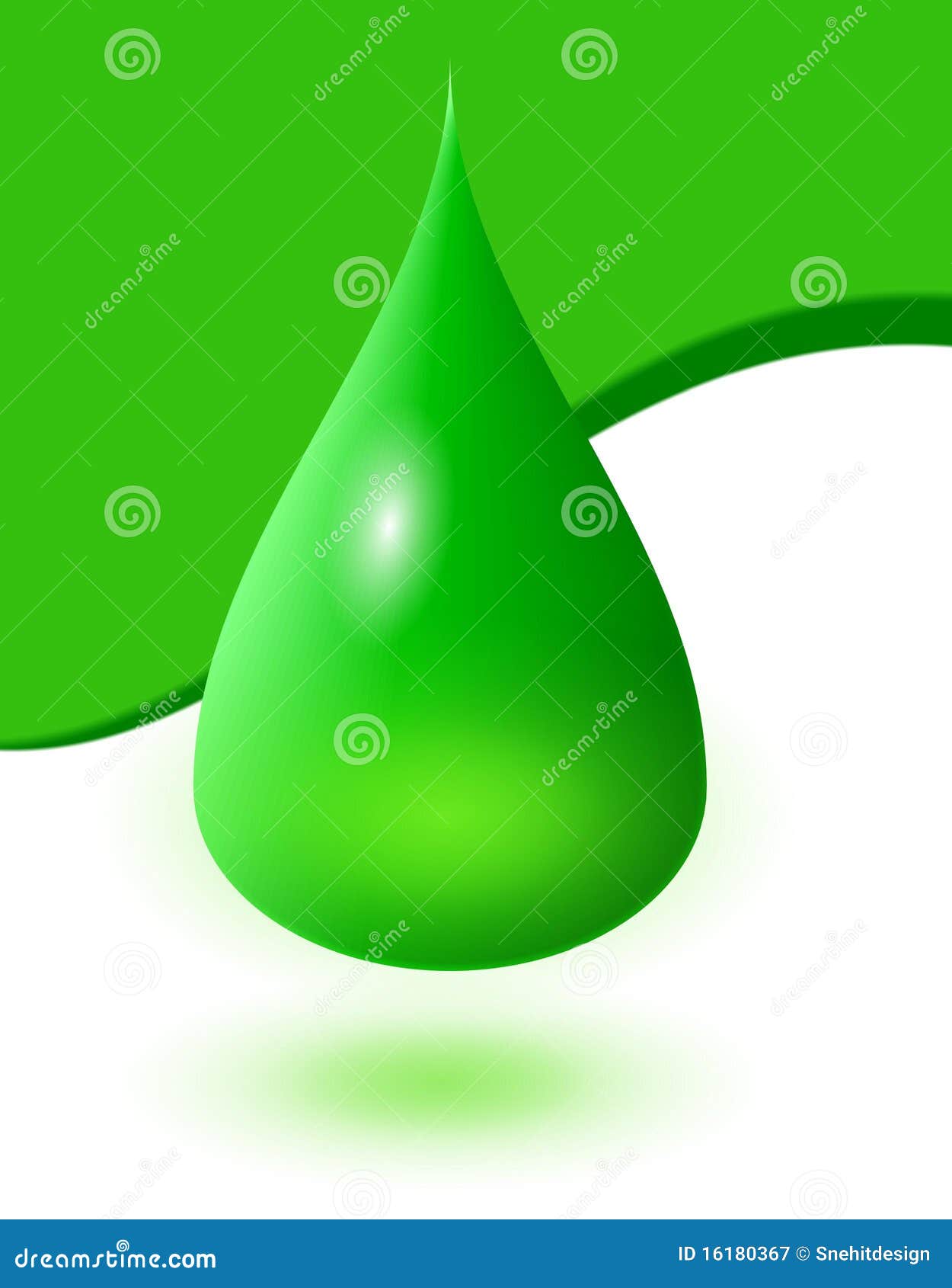 Green drop stock illustration. Illustration of shiny - 16180367
