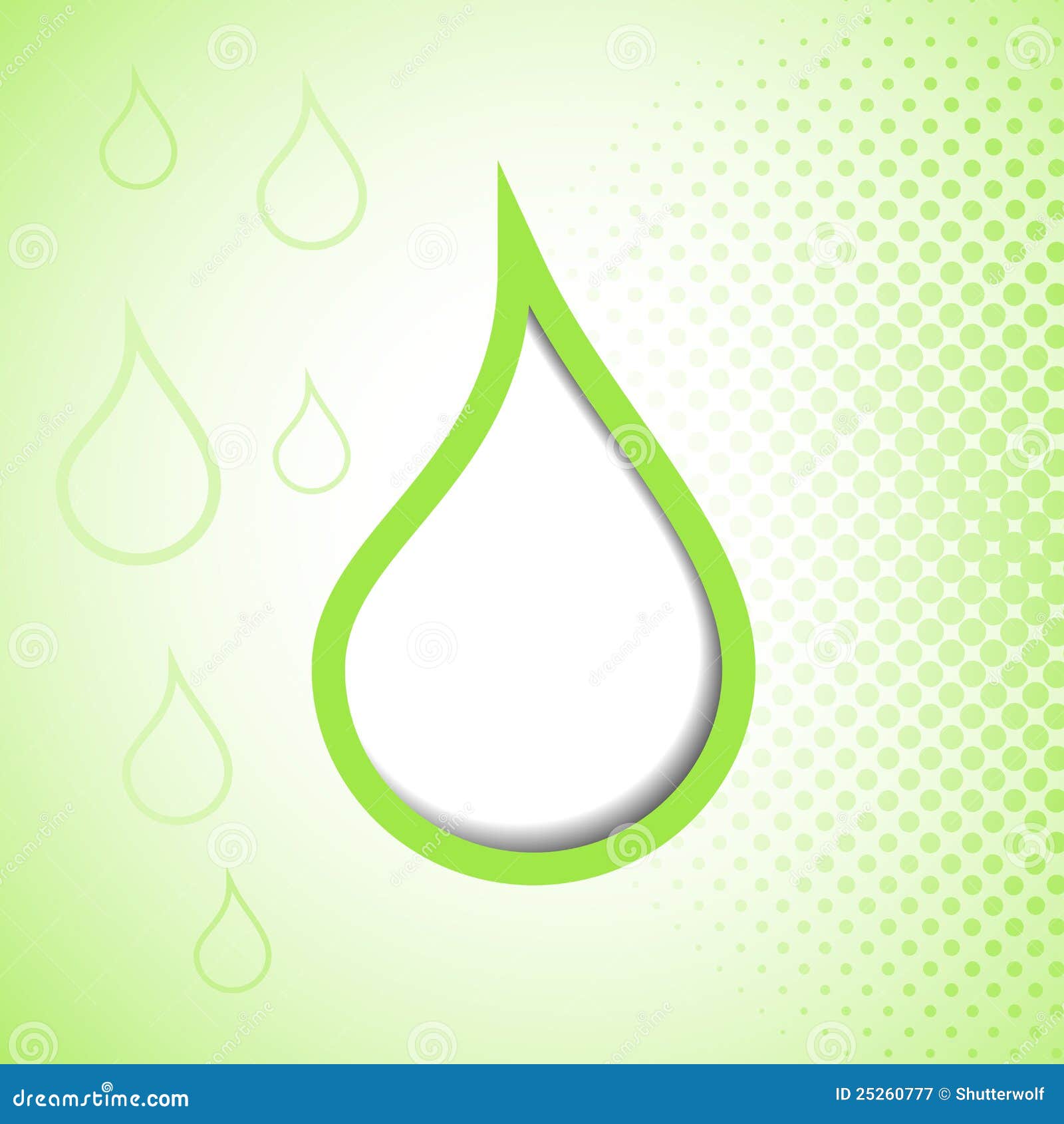 Green drop background stock vector. Illustration of message - 25260777