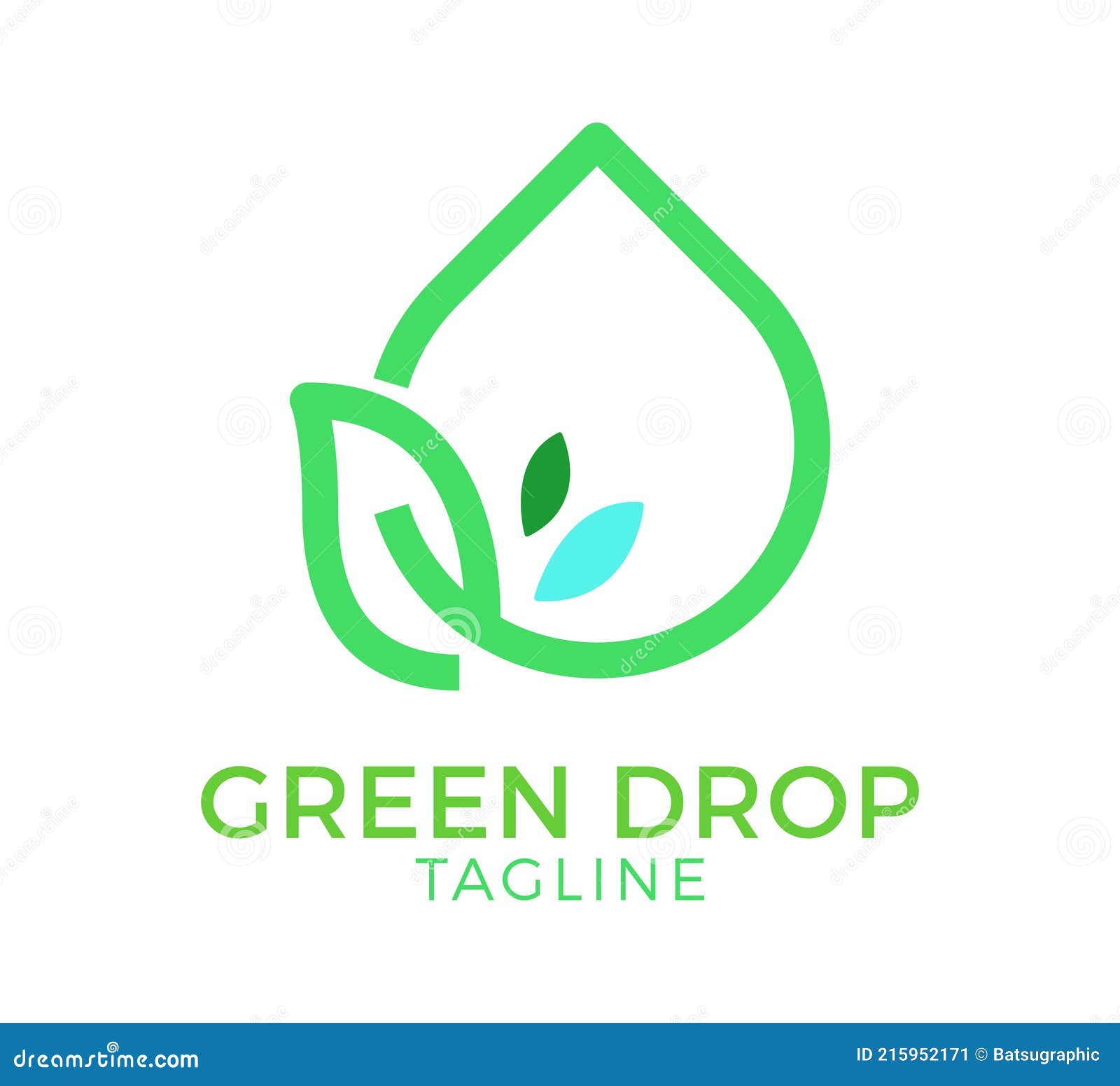 Green Drop Vector Logo Template Design Stock Vector - Illustration of ...
