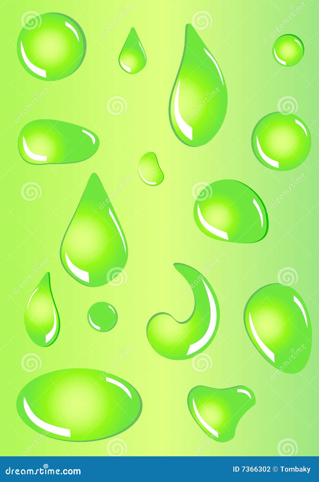 Green drops on background stock vector. Illustration of drawing - 7366302