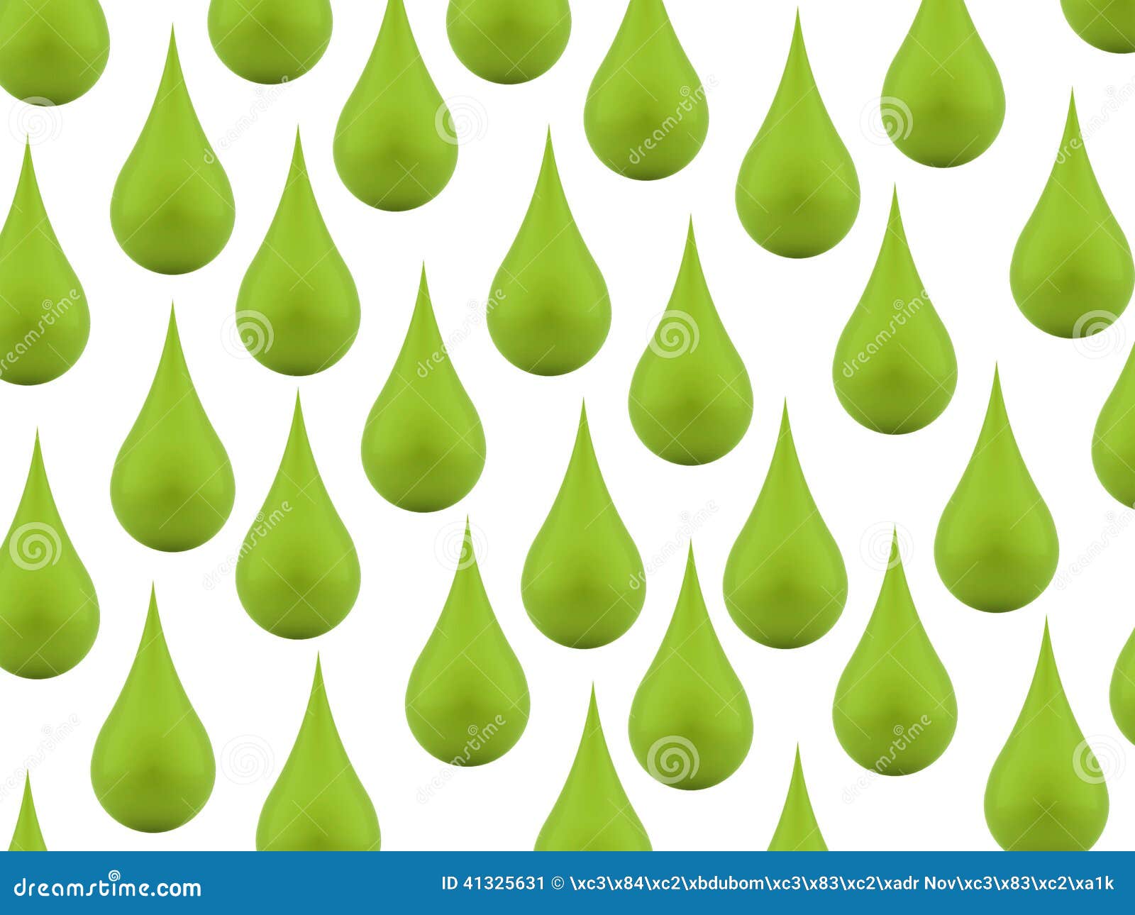 Green Drops Isolated on White Stock Illustration - Illustration of ...