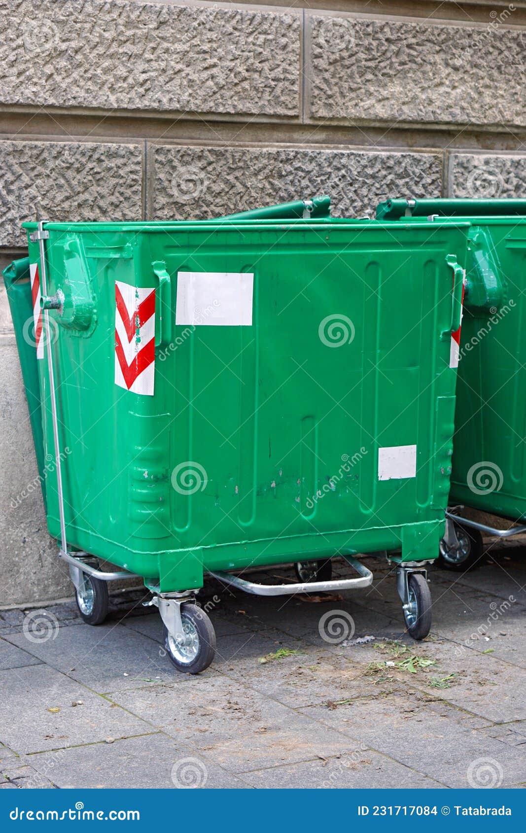 Green dumpster stock photo. Image of dumpster, city - 231717084