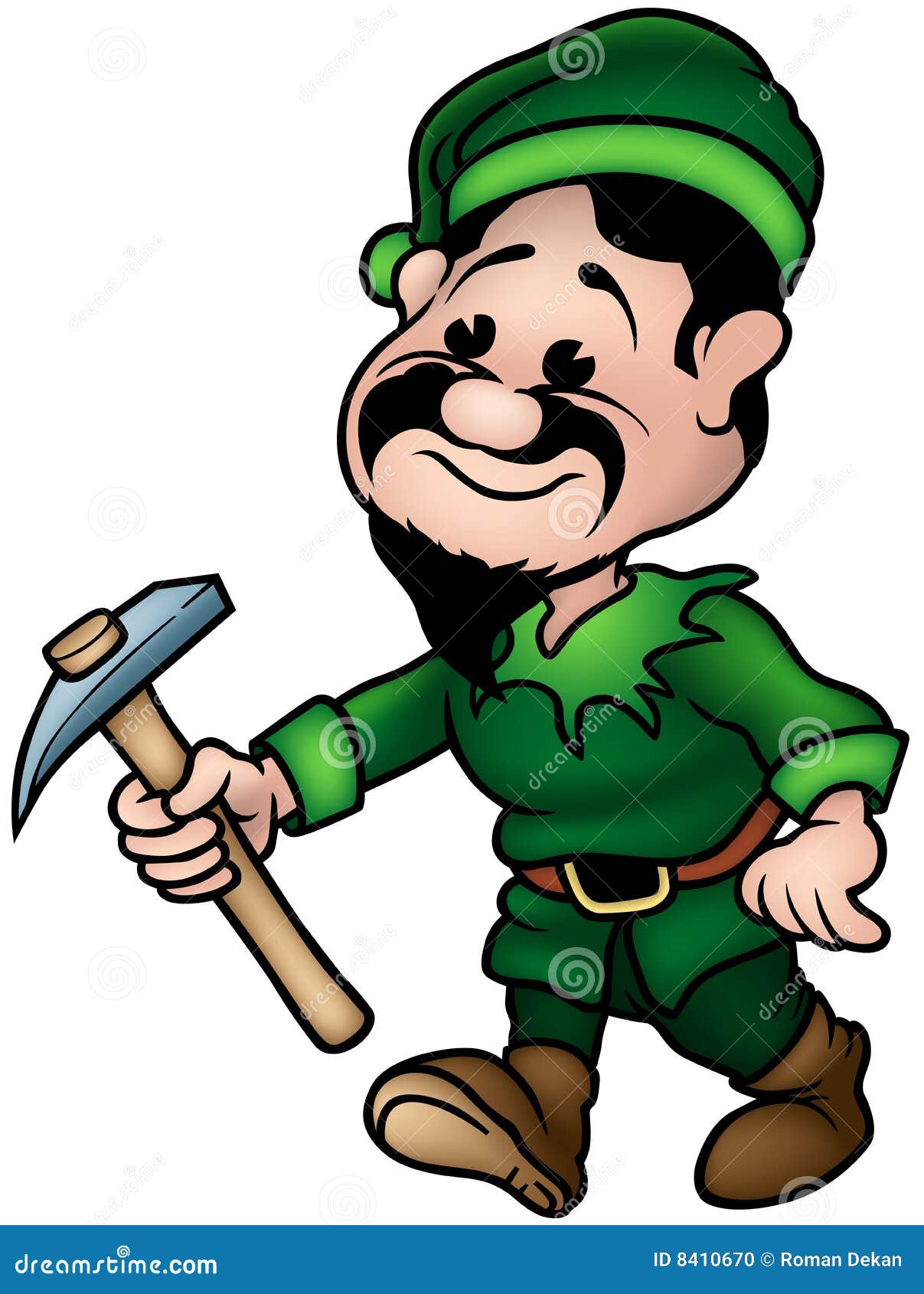 Green Dwarf - Elf Miner stock vector. Illustration of miner - 8410670 Green Dwarf - Elf Miner stock vector. Illustration of miner - 8410670