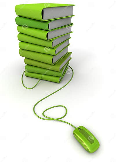 Green e-books stock illustration. Illustration of ebook - 12727077