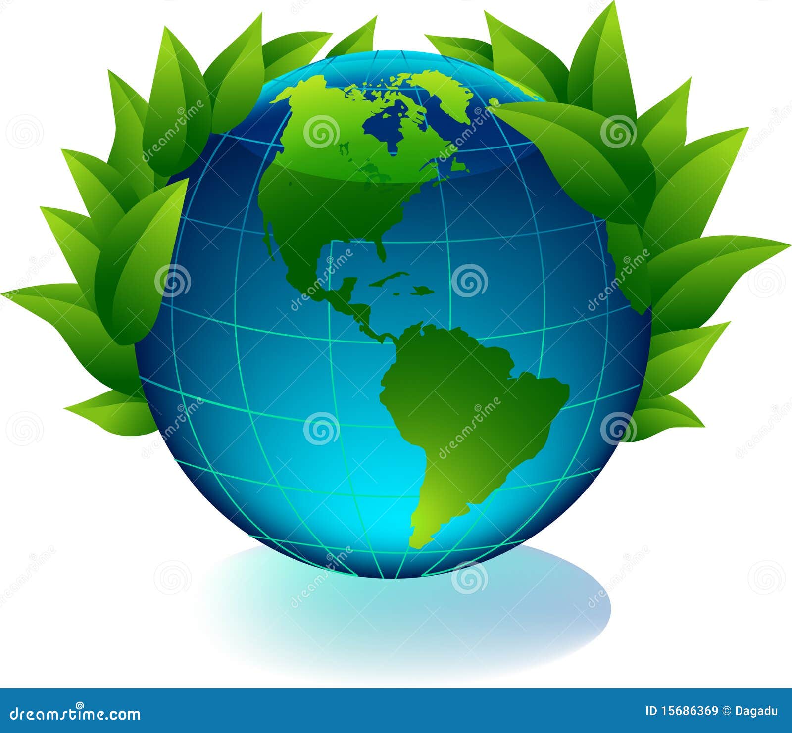 Green earth stock vector. Illustration of ecology, continent - 15686369