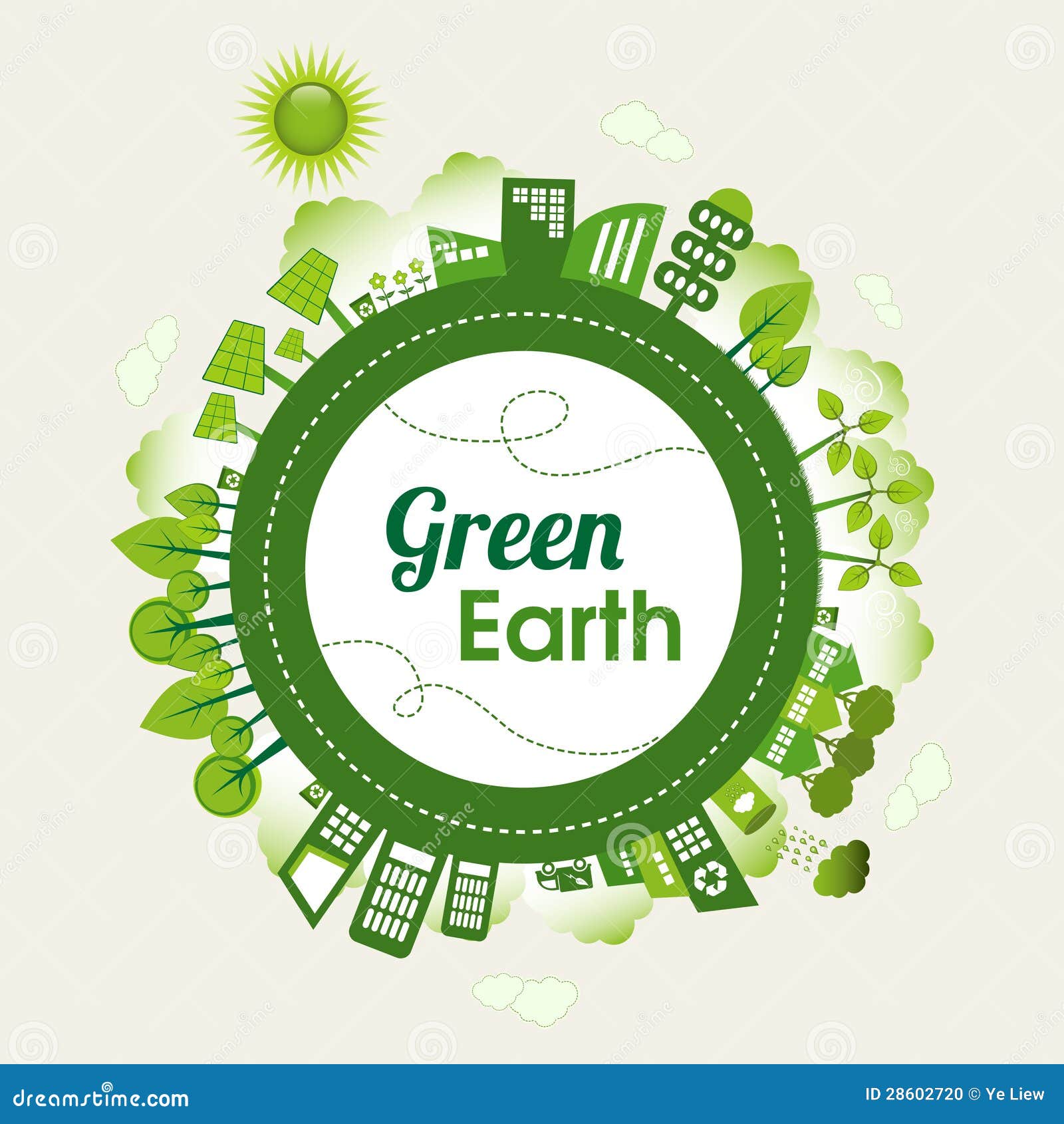 Green Earth stock vector. Illustration of earth, house - 28602720