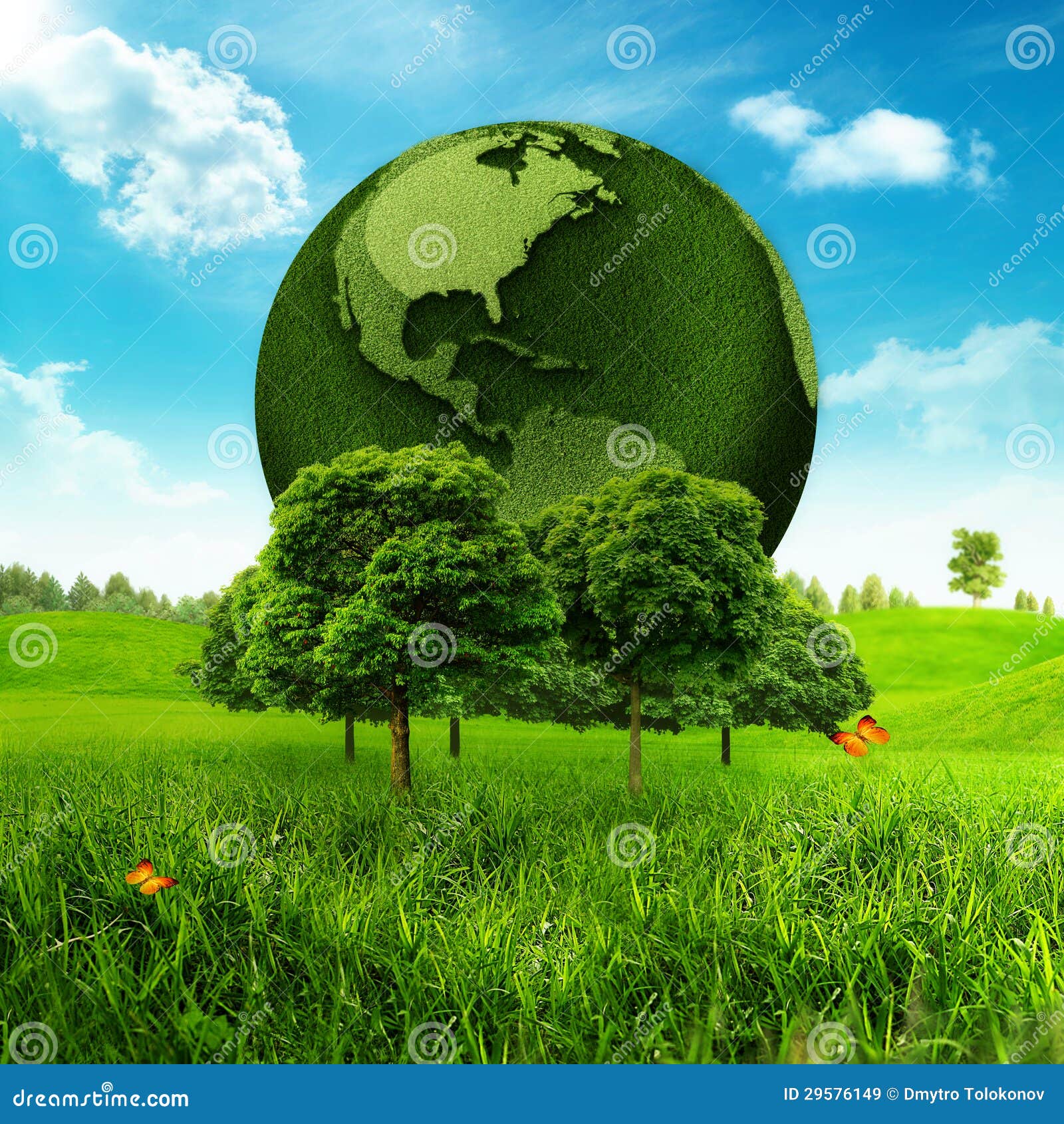 Green Earth. stock image. Image of earth, field, background - 29576149