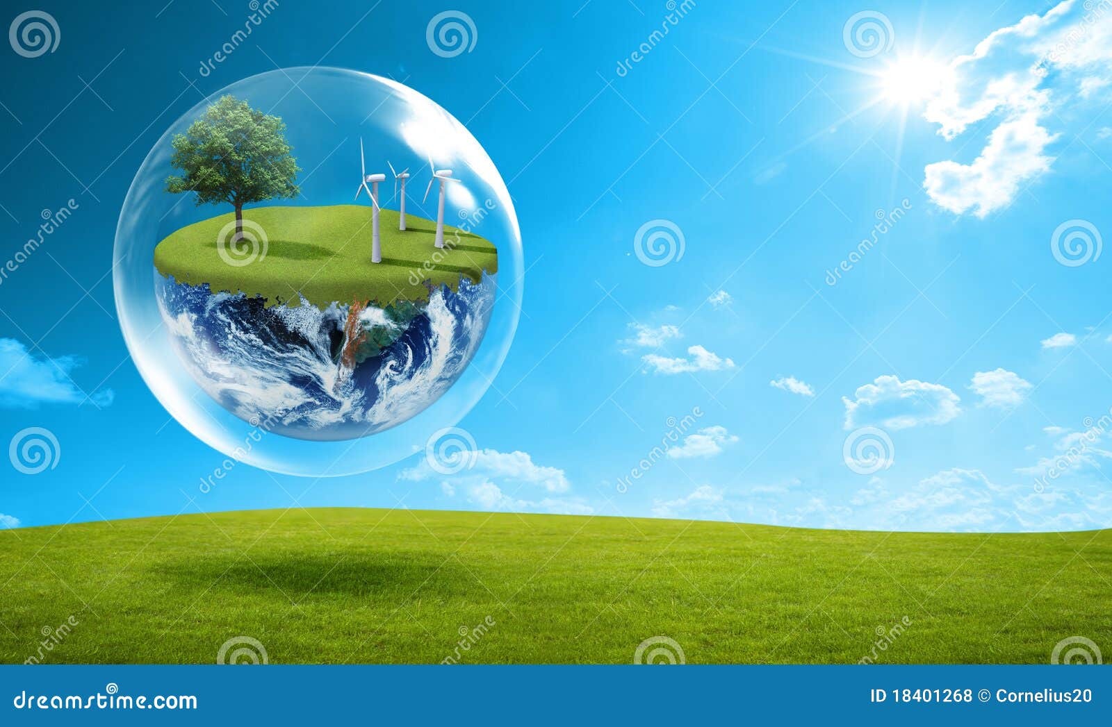 Green earth concept stock illustration. Illustration of bubble - 18401268