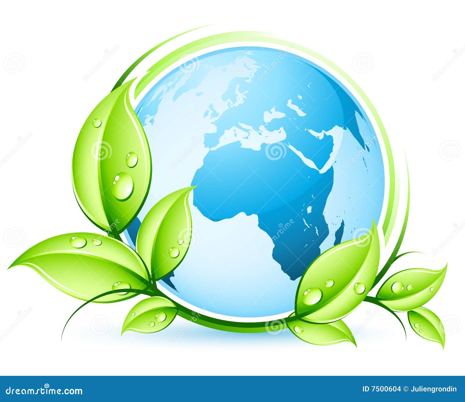 Green earth concept stock vector. Illustration of sphere - 7500604