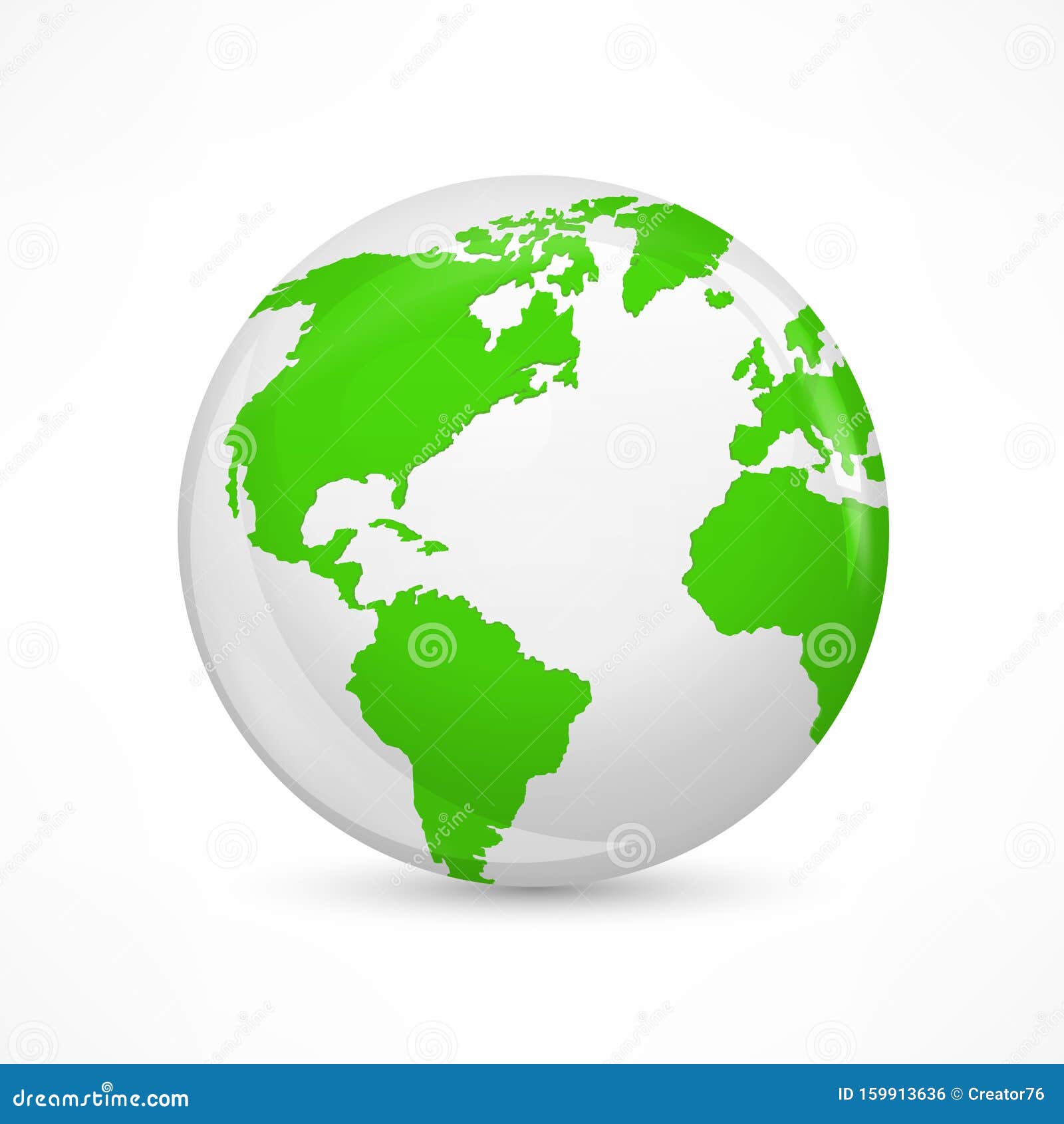 Green Earth Concept on White. Vector Illustration. Stock Vector ...