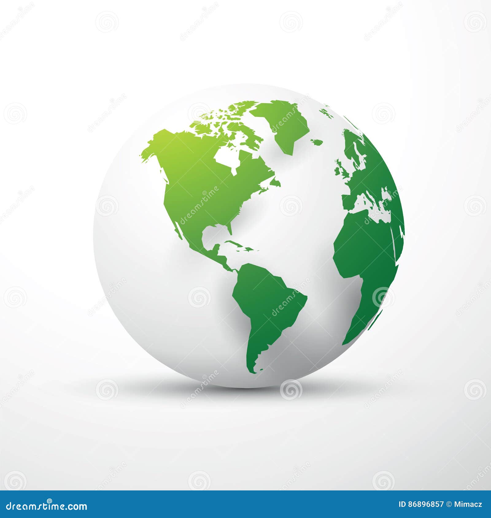 Green earth globe america stock vector. Illustration of science - 86896857