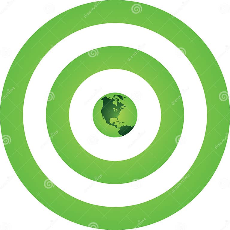 Green Earth Green Target stock illustration. Illustration of ...