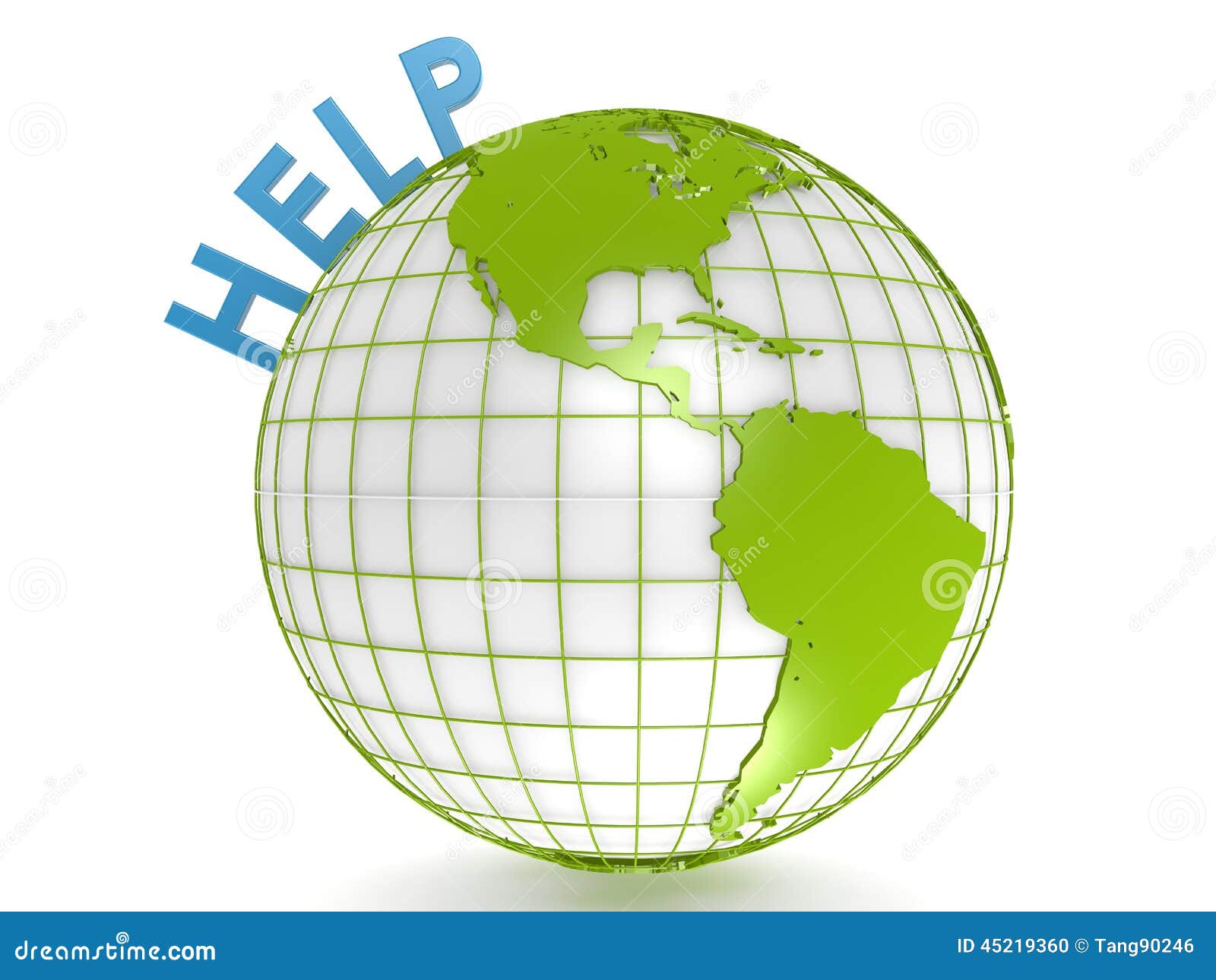 Green earth with help stock illustration. Illustration of care - 45219360