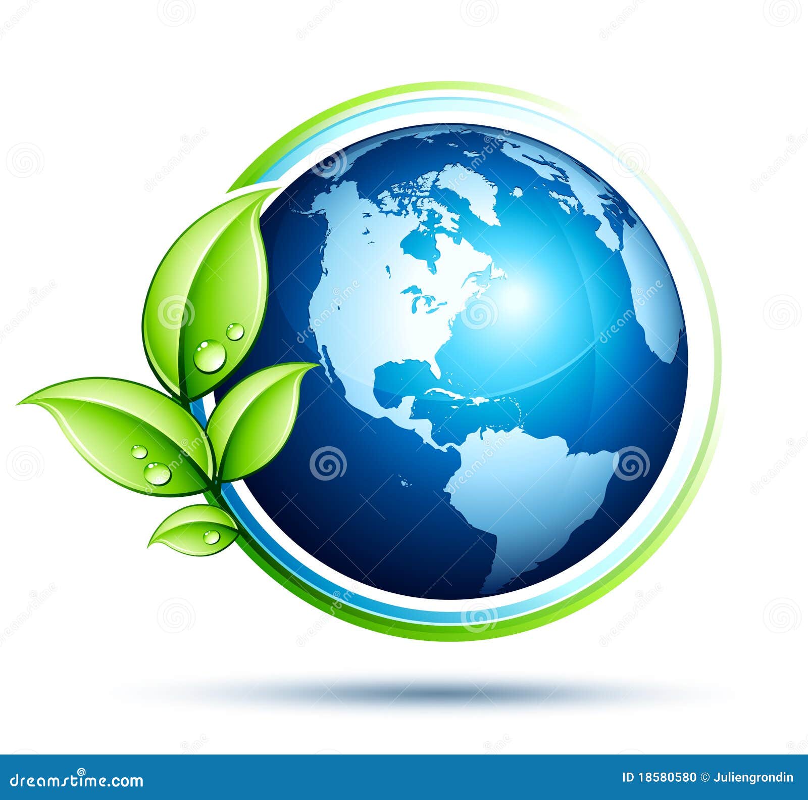 Green Earth And Leaves Stock Photo - Image: 18580580