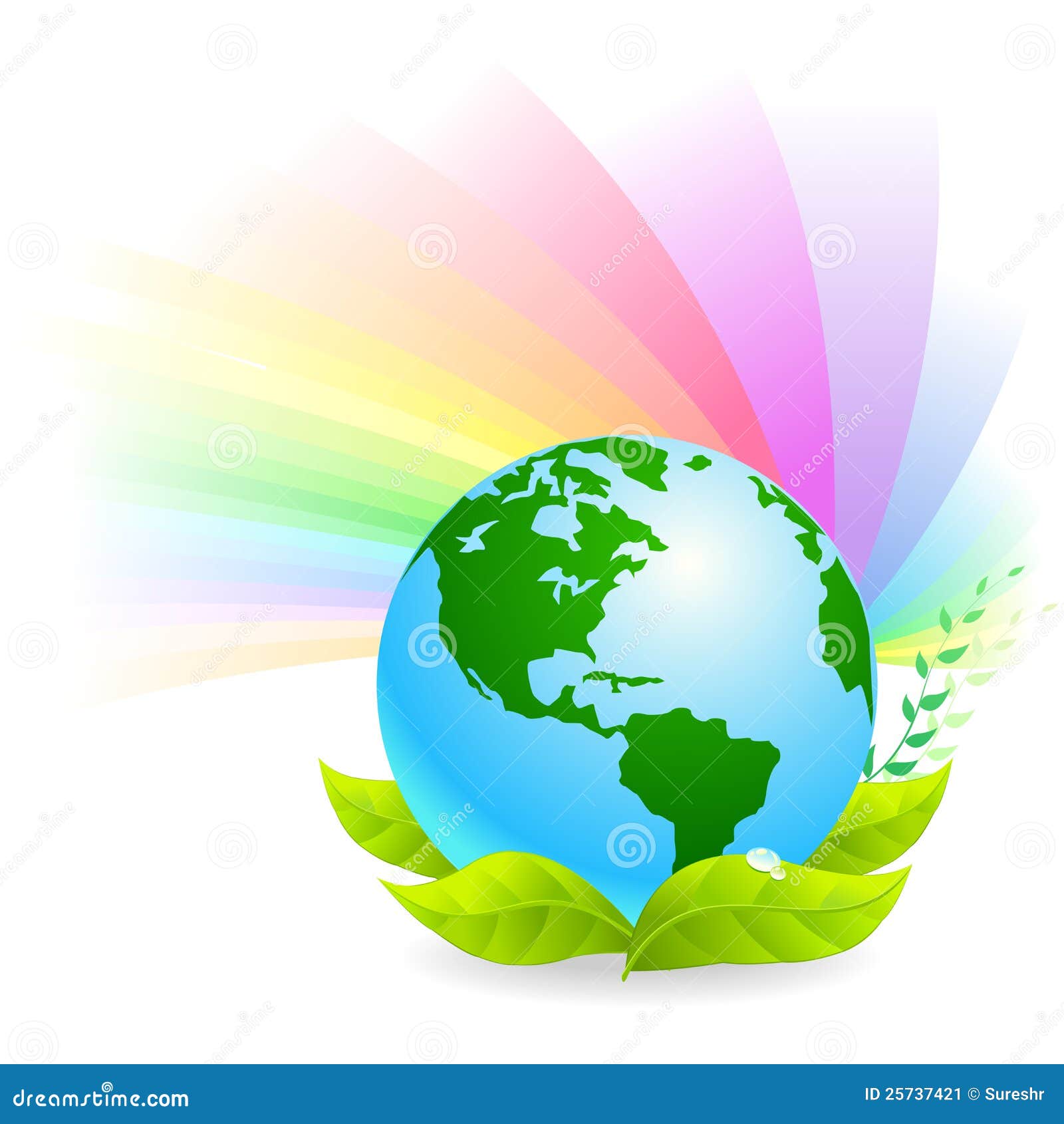 Green Earth - Protect Our Planet Stock Vector - Illustration of ...