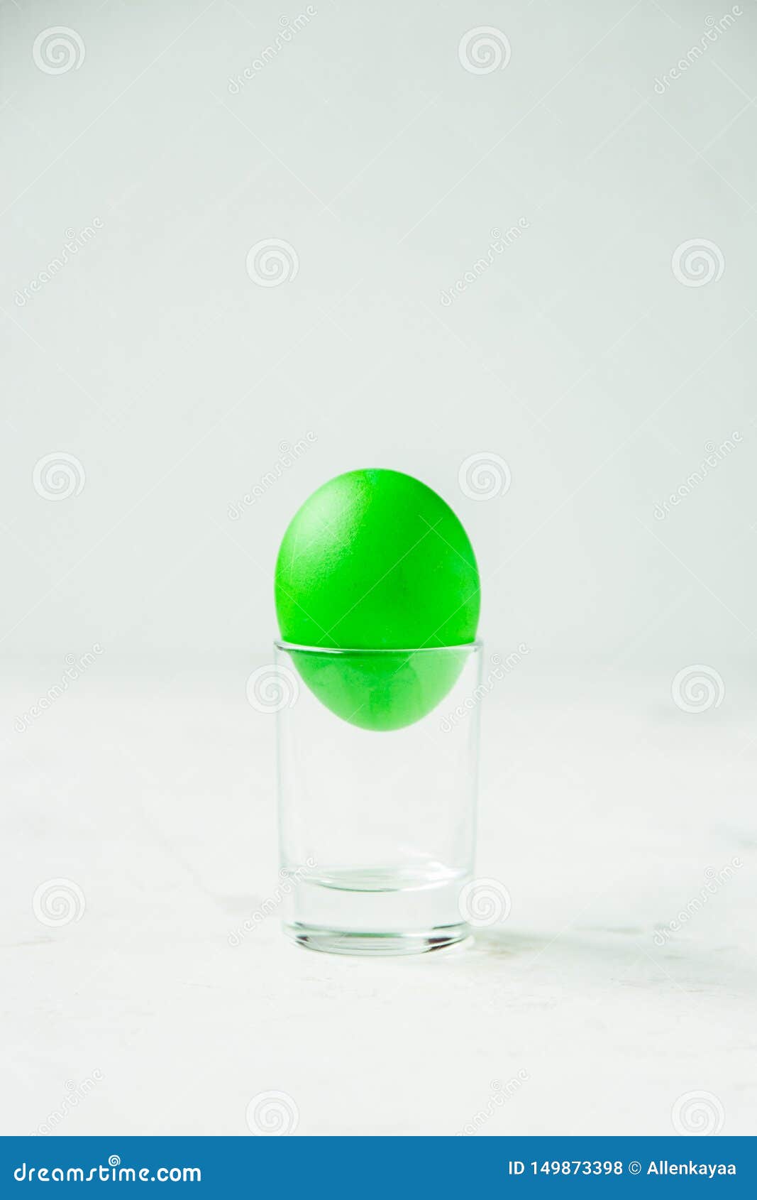 Green Easter Egg on a Light Background Stock Photo - Image of white ...