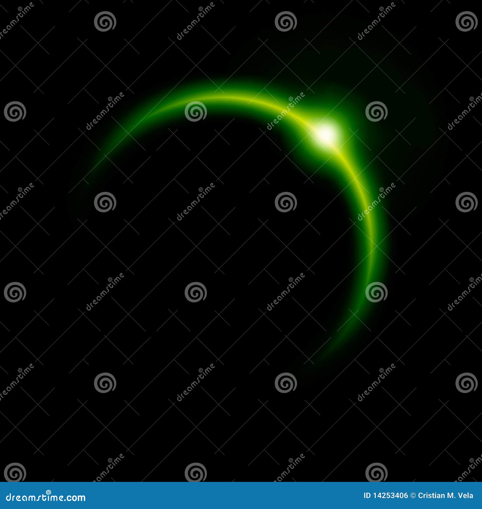 Green eclipse stock illustration. Illustration of globe - 14253406