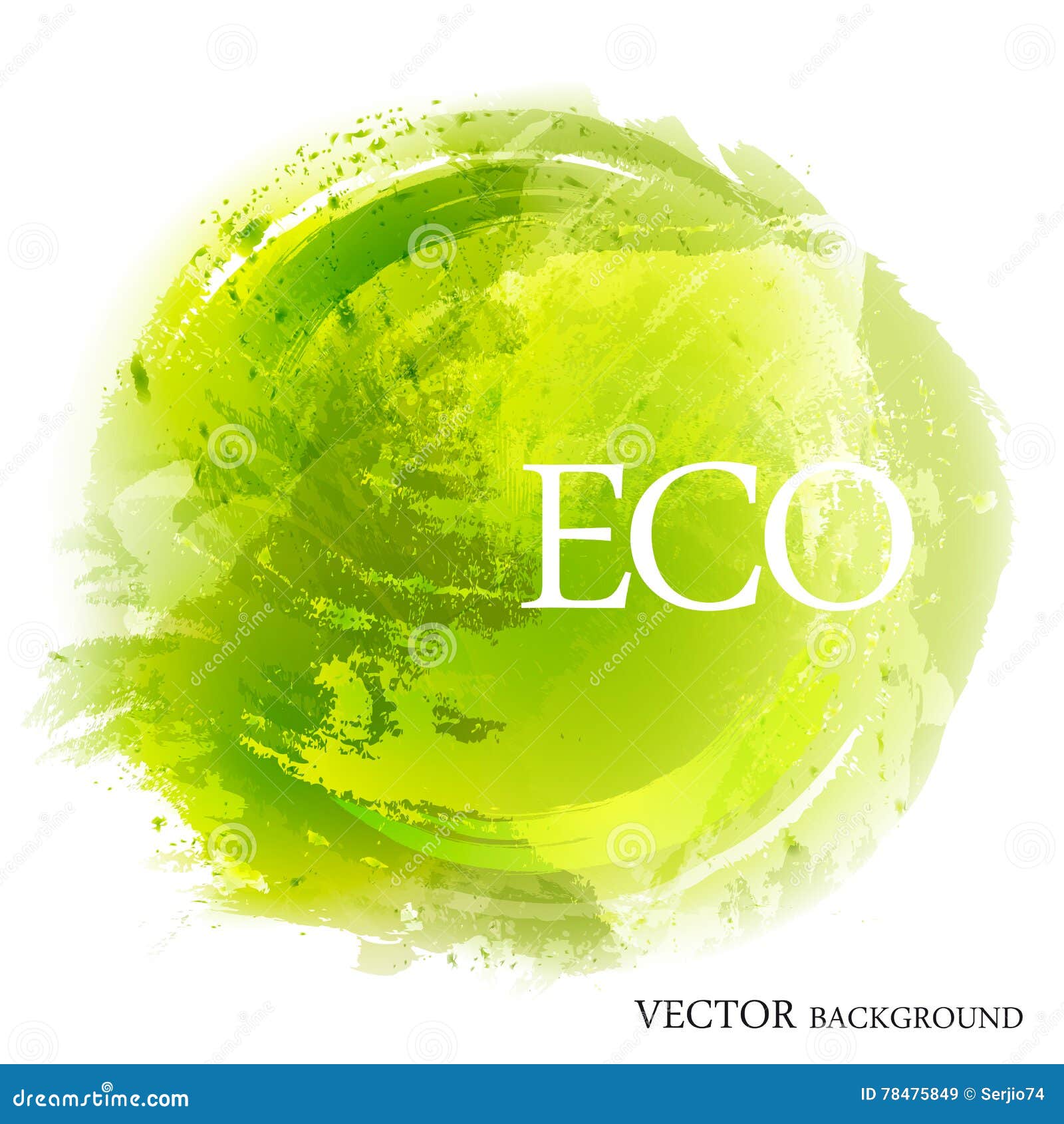 Green Eco Abstract on White Background. Stock Vector - Illustration of ...