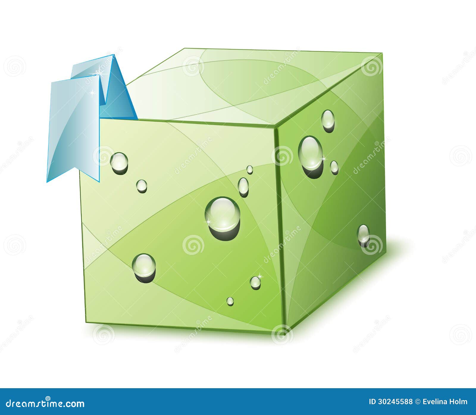 Green eco box stock vector. Illustration of package, sustain - 30245588