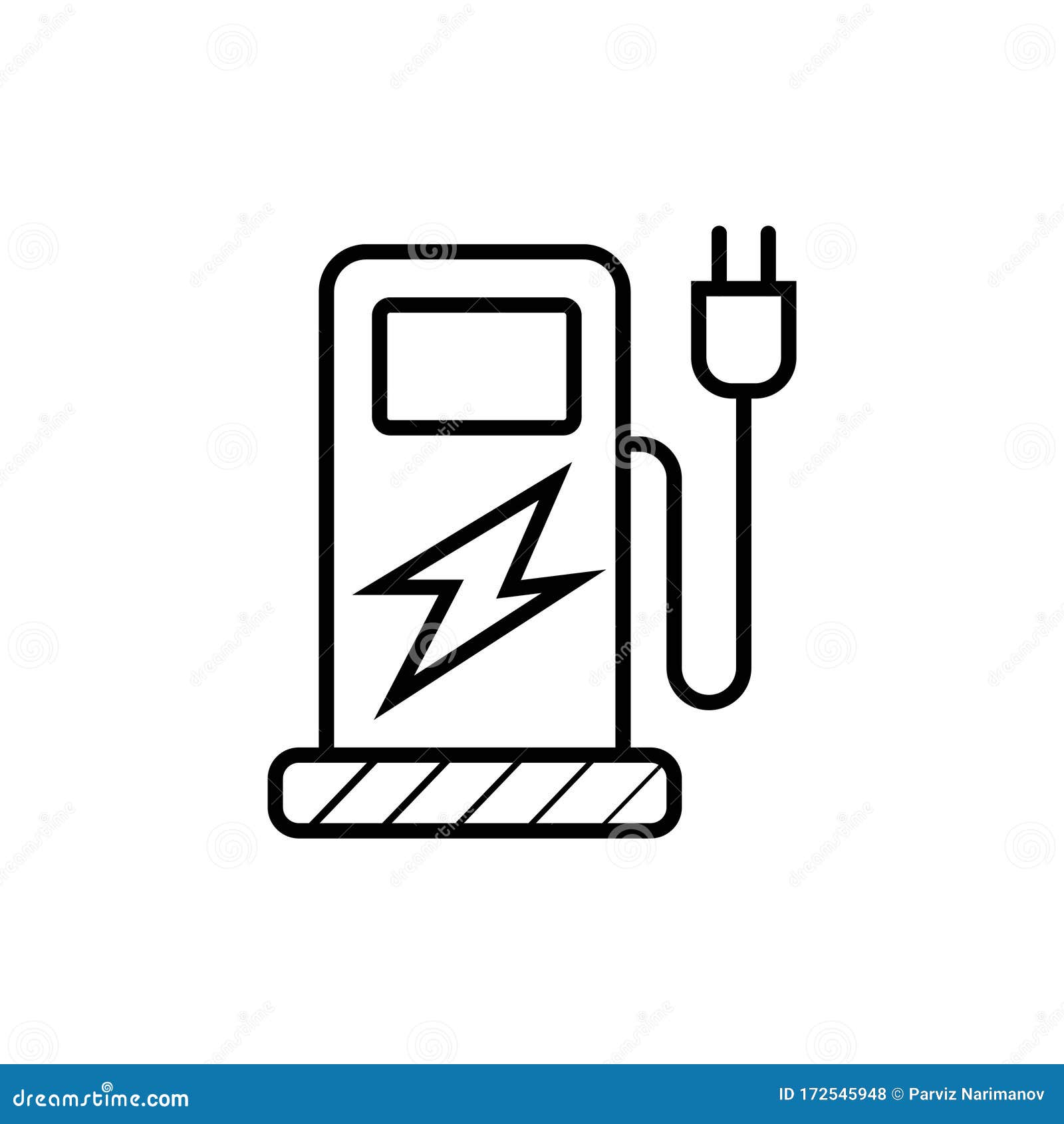 Green Eco Electric Fuel Pump Vector Icon Stock Illustration ...