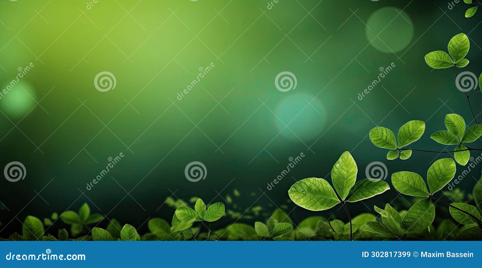 Green Eco-friendly Background with Leaves for Banner or Website Design ...