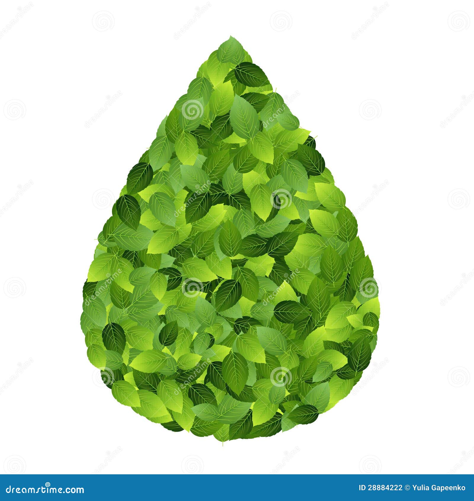 Green Eco Friendly Label from Green Leaves. Vector Stock Vector ...