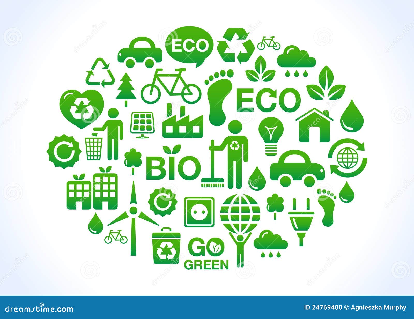 Green / Eco Friendly Planet Stock Illustration - Illustration of planet ...