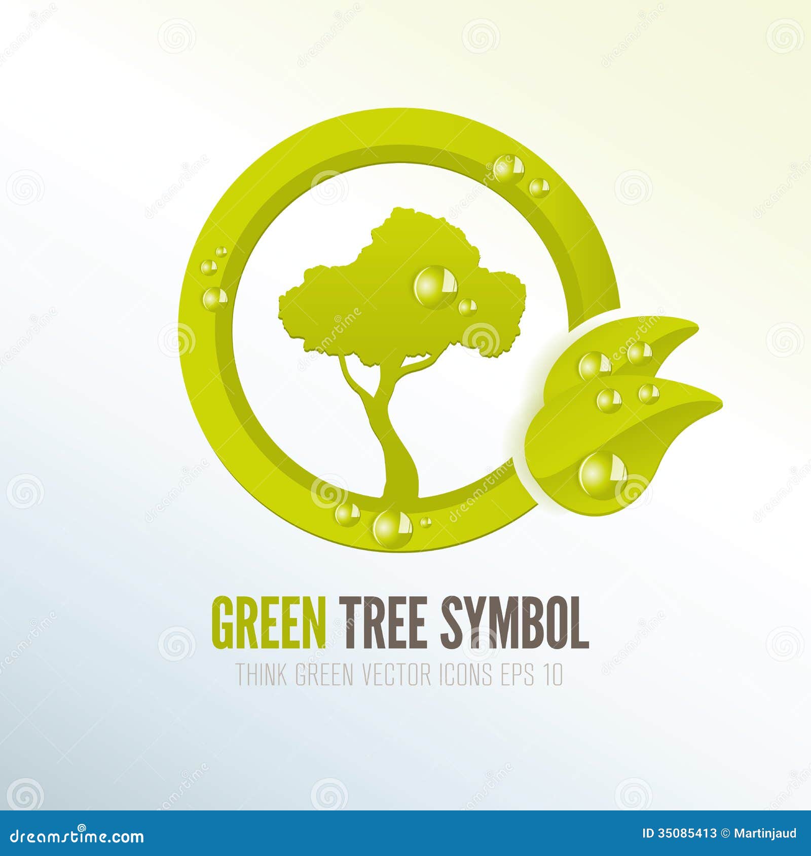 Green Eco-friendly Tree Icon Stock Vector - Illustration of leaves ...