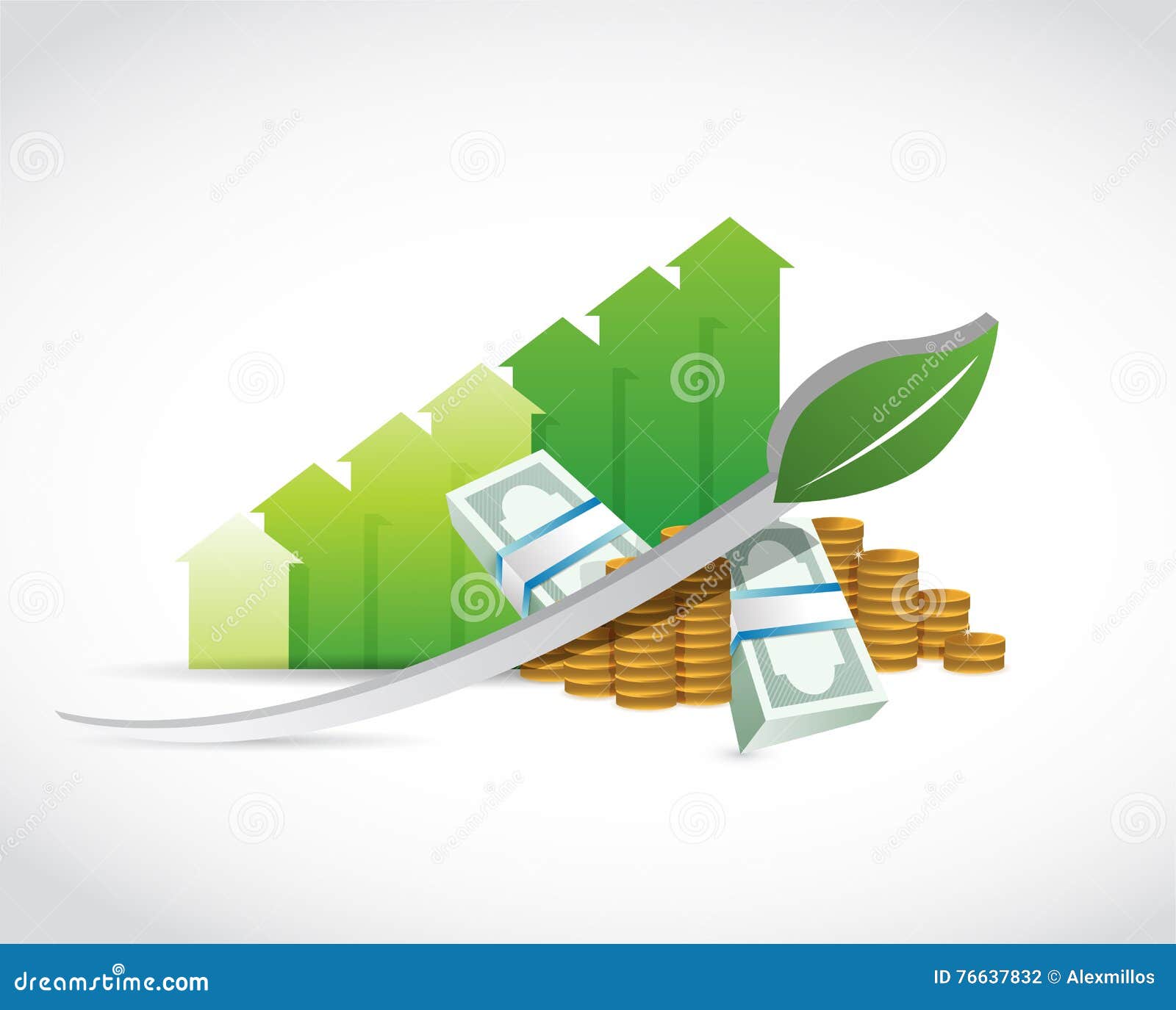 Green Eco Graph Chart Illustration Stock Photo - Image of concepts ...