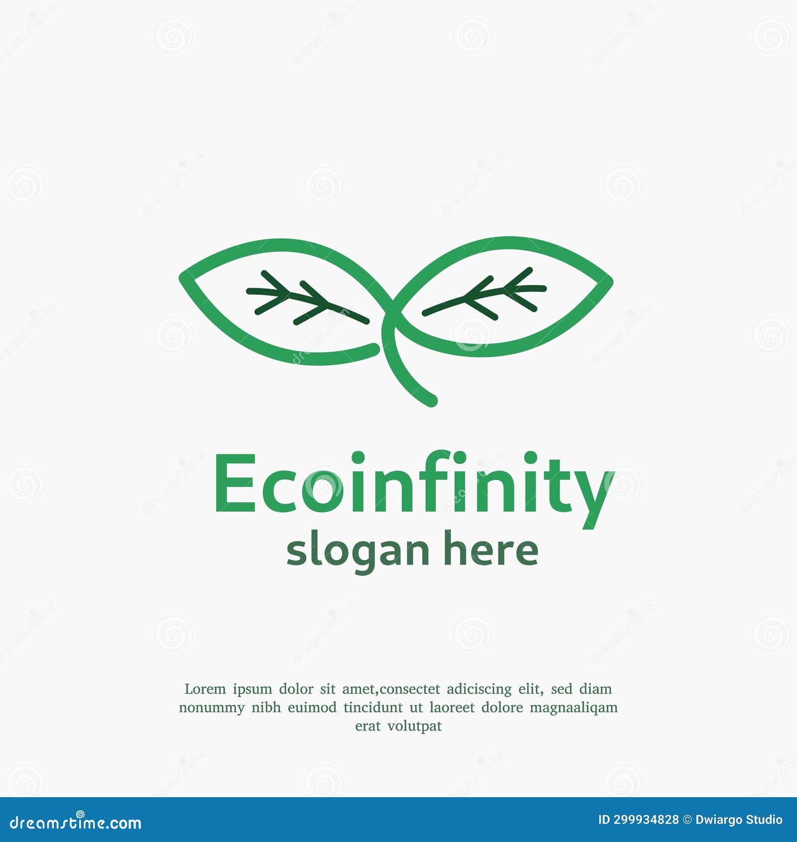 Green Eco Infinity Logo Design Template Stock Vector - Illustration of ...