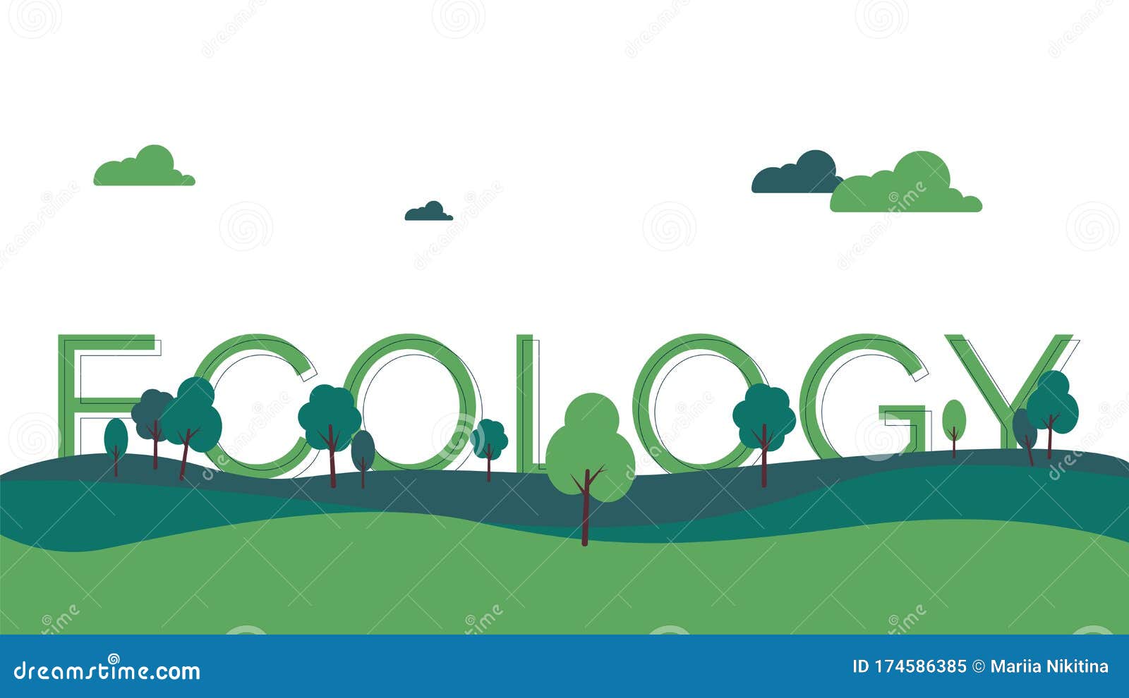 Green Eco Life Flat Art Style Stock Vector - Illustration of city ...
