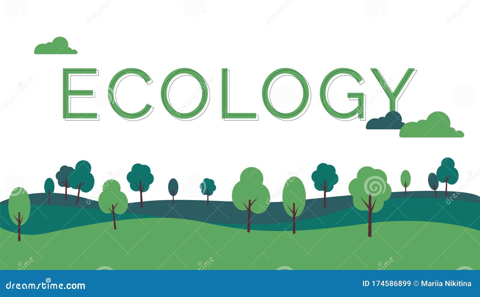 Green Eco Life Flat Art Style Stock Vector - Illustration of city ...