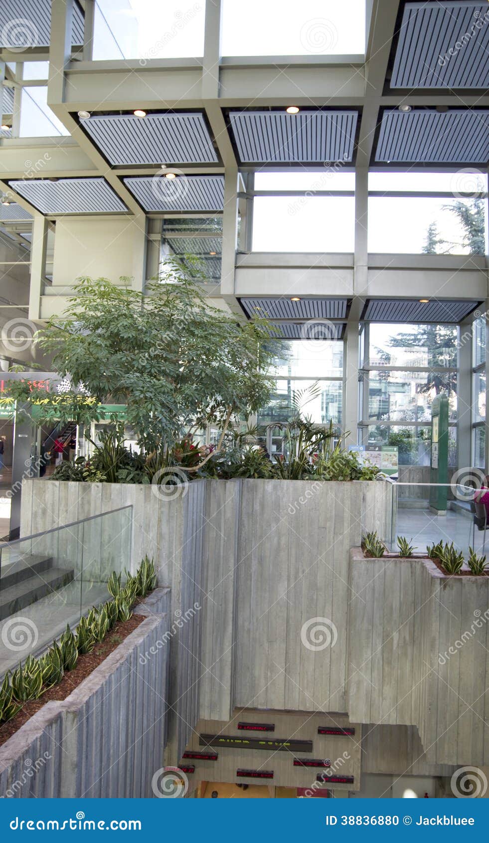 Green Eco Office Building Interiors Natural Light Stock Photo - Image ...