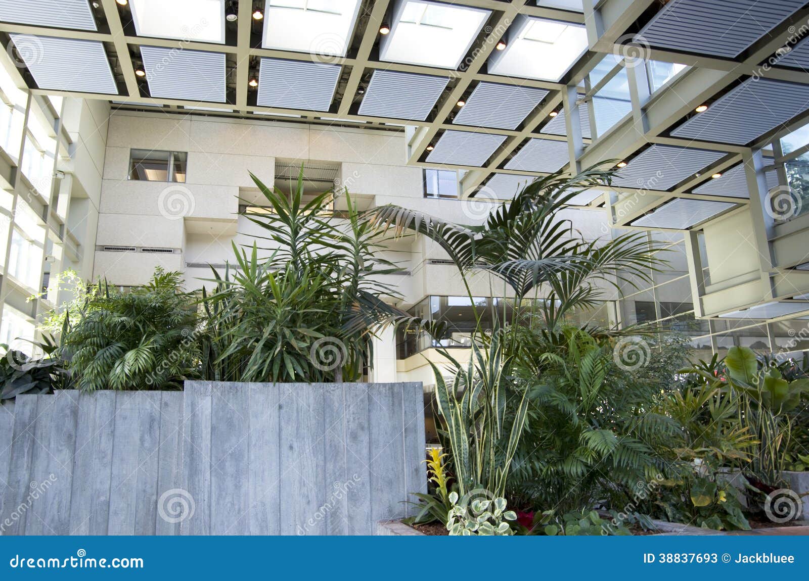 Green Eco Office Building Interiors Natural Light Stock Image - Image ...