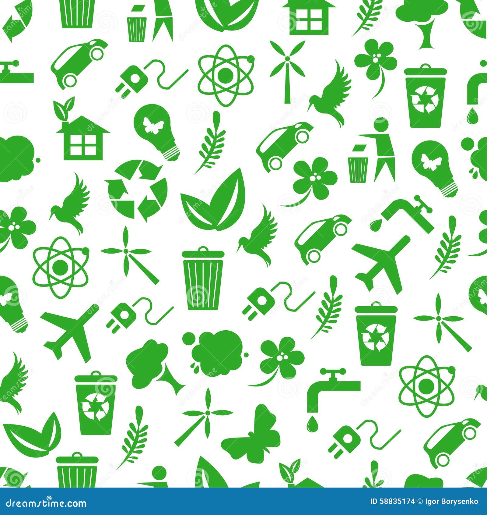 Green eco pattern stock vector. Illustration of computer - 58835174